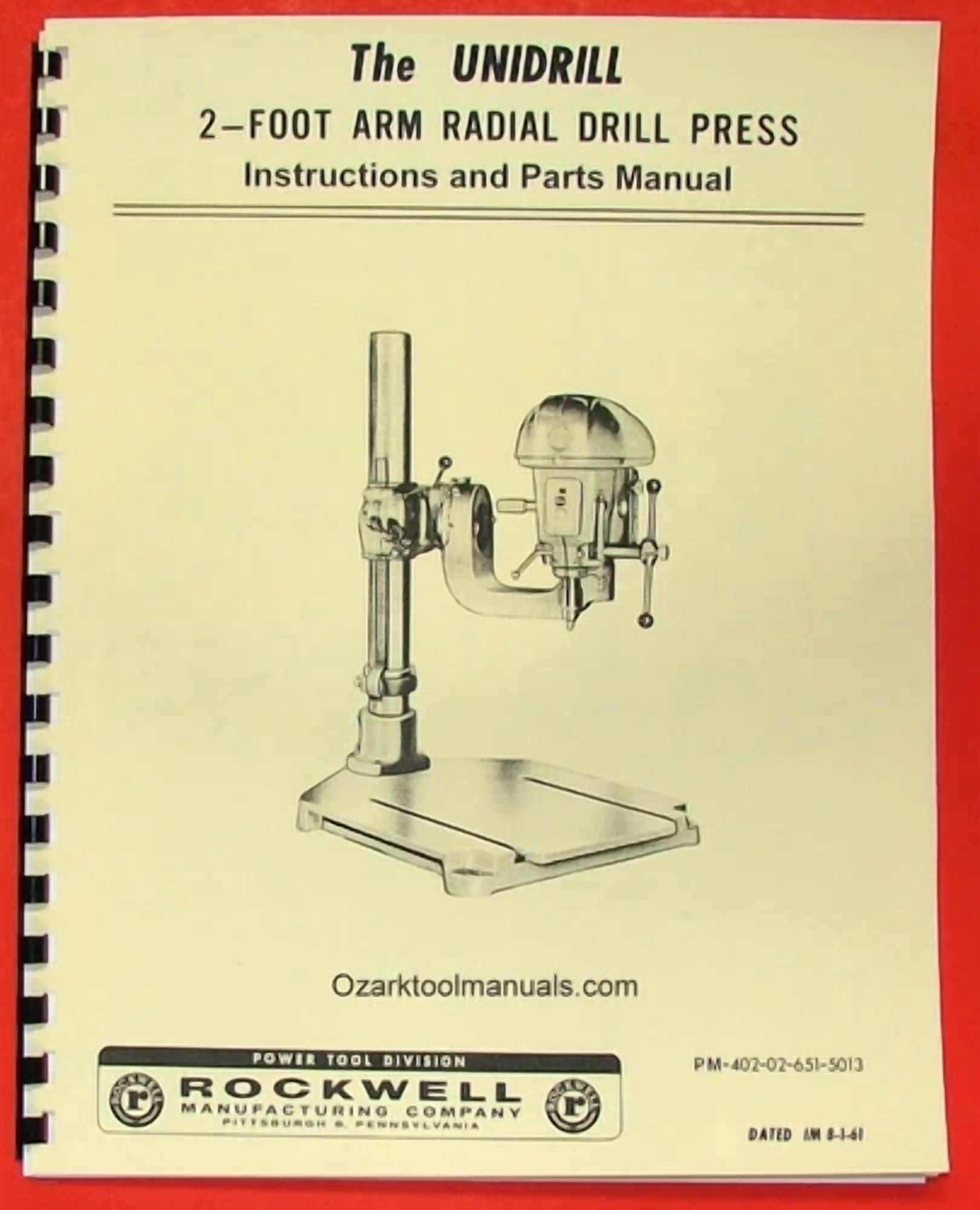 FABLE- Rockwell-Delta Unidrill 14-846 2' Radial Arm Drill Press Owner ...