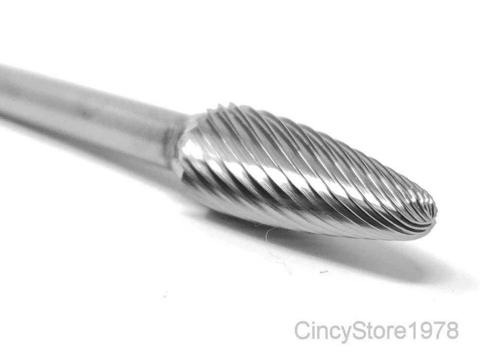 FABLE- Sf4S Tree Shape 7/16" Carbide Burr Bur Tool Die Grinder Bit 1/4 ...