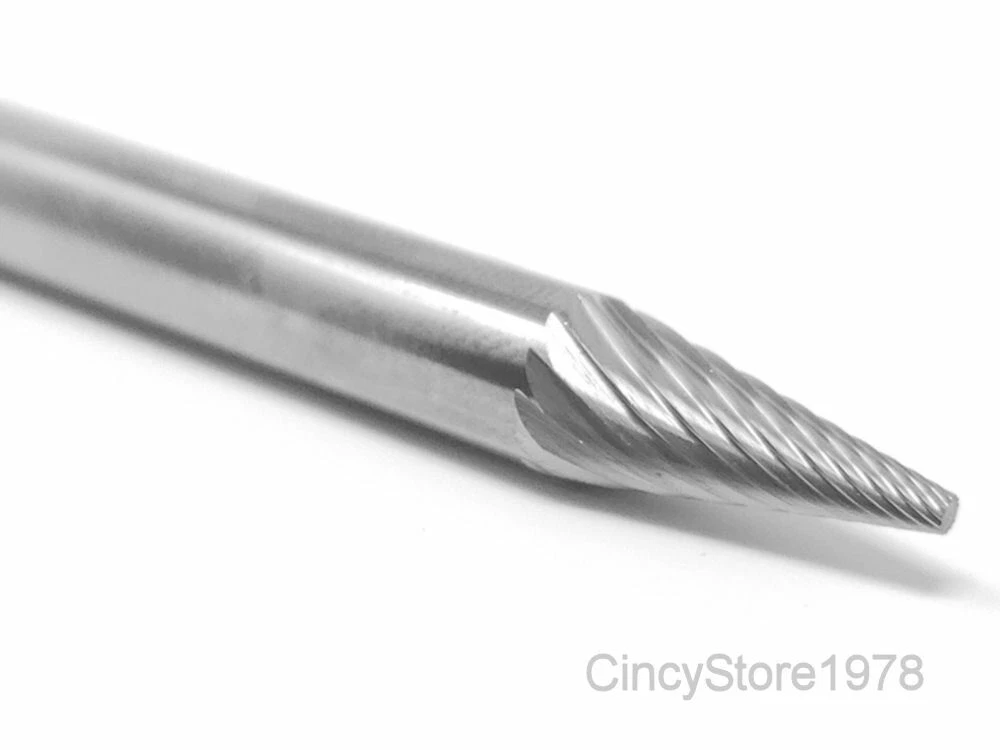FABLE- Sm1S Cone Shape 1/4" Carbide Burr Bur Tool Die Grinder Bit 1/4 ...