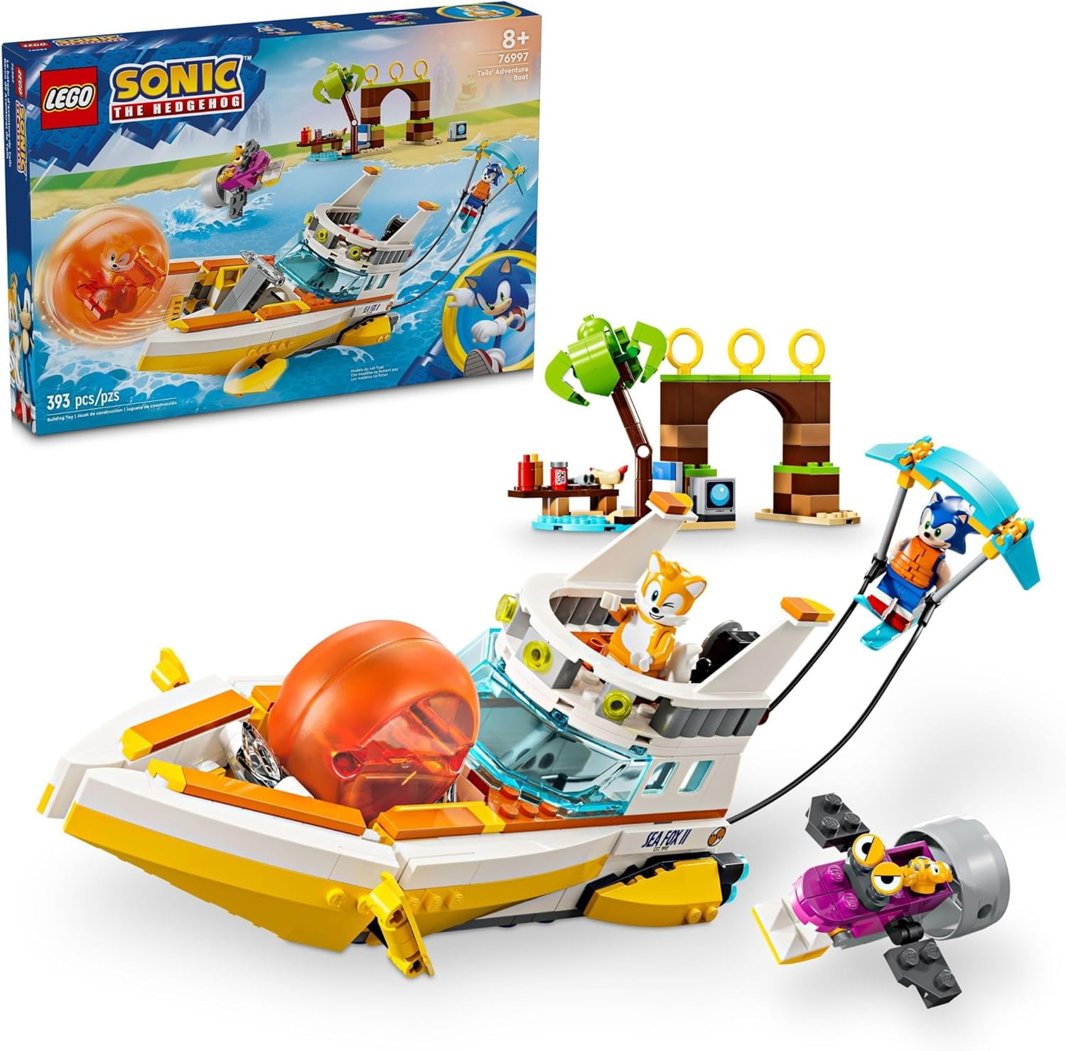 FABREJAY Sonic The Hedgehog: Tails’ Adventure Boat Interactive Toy ...