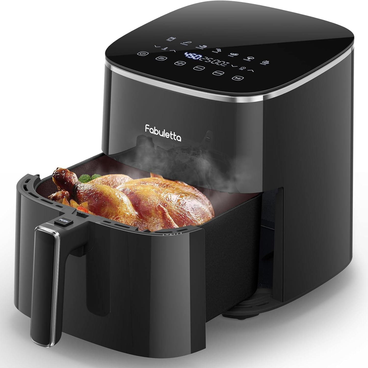 FABULETTA Air Fryer 6QT, 11-in-1 Large Air Fryers, 450F Max Crisp ...
