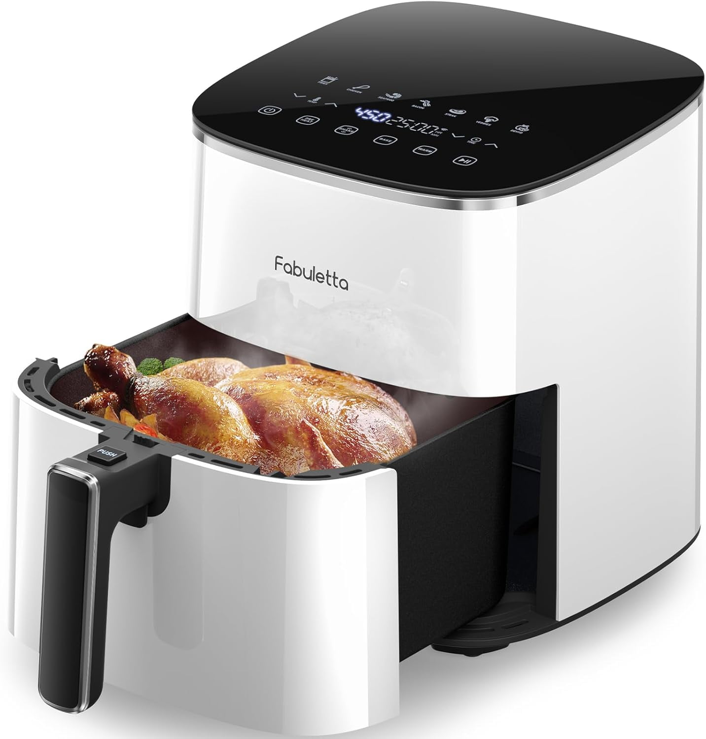 FABULETTA Air Fryer 6QT, 11-in-1 Large Air Fryers, 450F Max Crisp ...