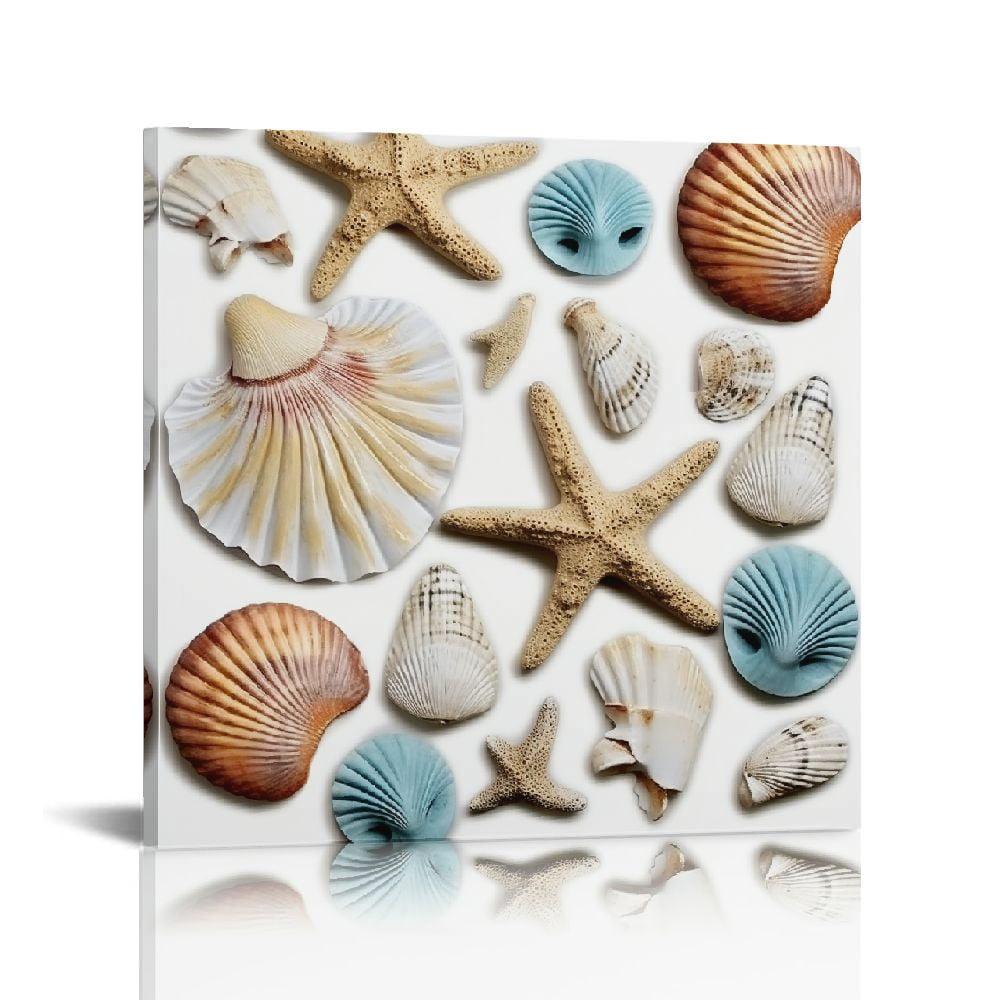 FACANNAP Beach Wall Decor Metal Sea Shell Conch Wall Art Hanging ...