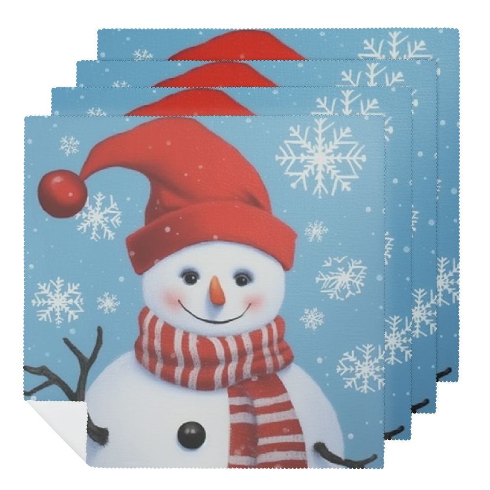 FACANNAP Christmas Napkins Snowman Paper Napkins Merry Christmas Tree ...