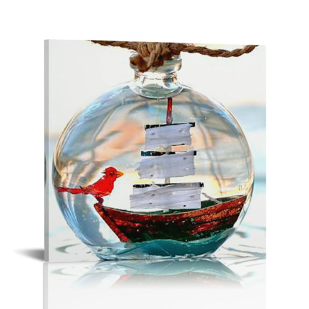 FACANNAP Drift Bottle Decor, Sailing Boat in Wishing Bottle Glass Cork Bottles, Pirate Ship in a ...