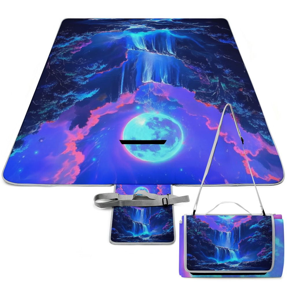 FACANNAP Fantasy Art Square Outdoor Picnic Mat Sand Proof Waterproof ...