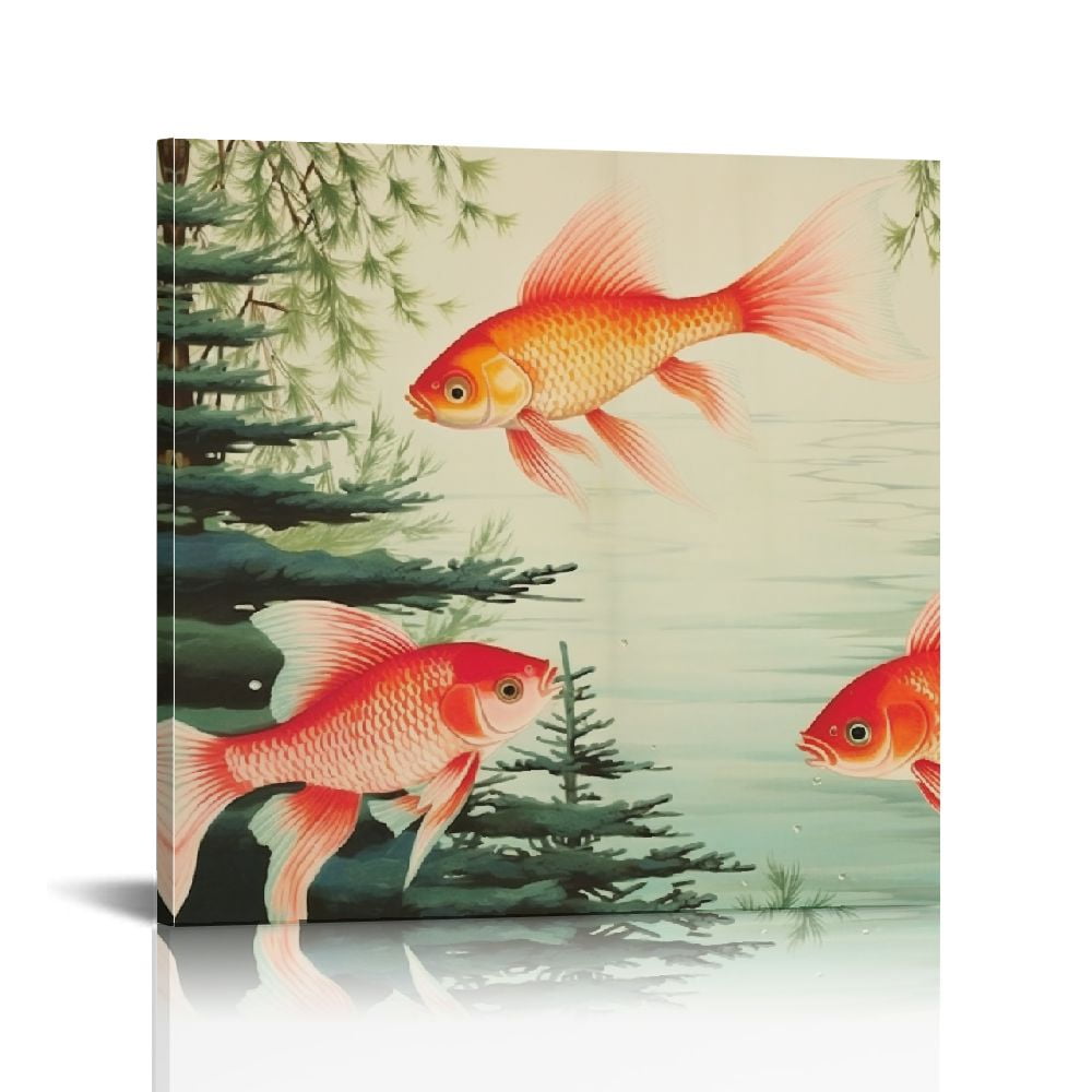 FACANNAP Fish Poster Aesthetic Asian Art - Japanese Goldfish Artwork ...
