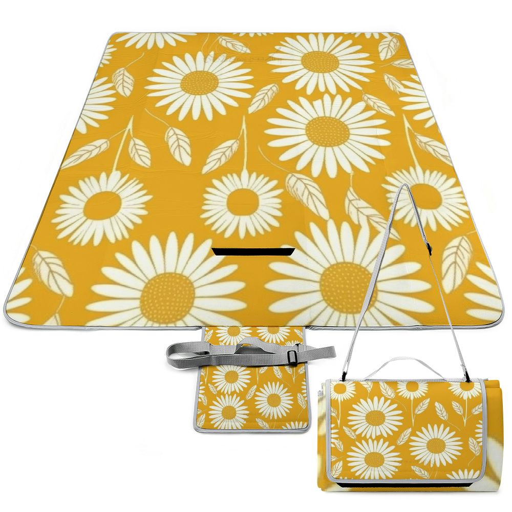 FACANNAP Flowers Square Outdoor Picnic Mat for Camping Hiking Festivals ...