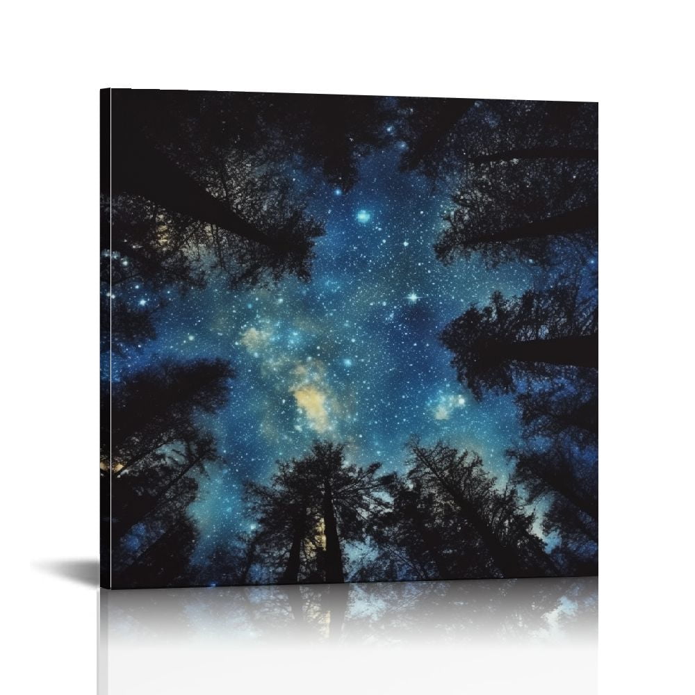 FACANNAP Forest Starry Wall for Bedroom, Space 3D Starry Sky Night Room ...