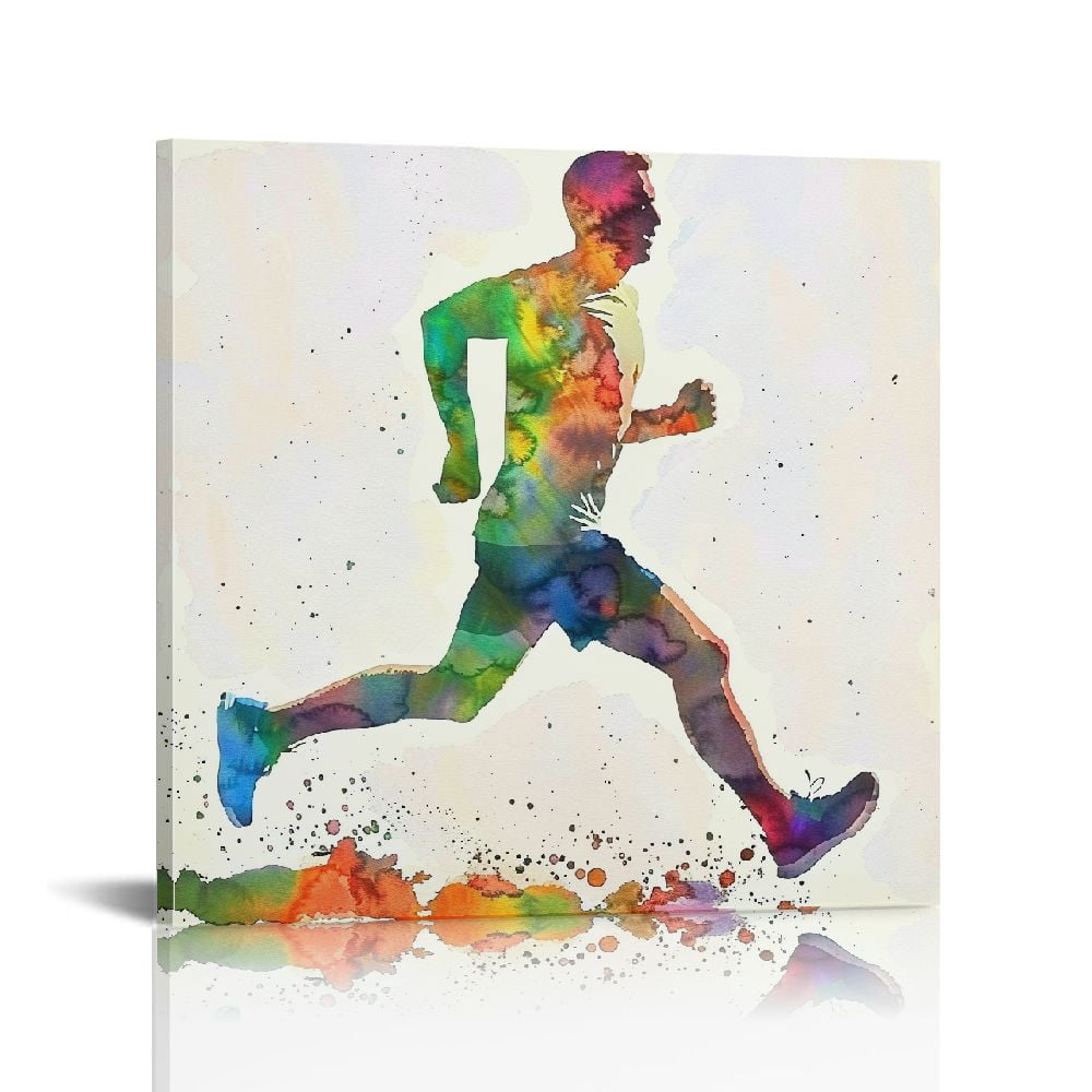 FACANNAP Male Runner Sport Abstract Wall Art, Ideal for Boy Athletes ...