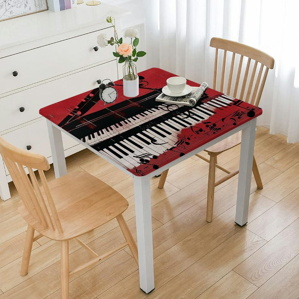 FACANNAP Piano Music Notes Square Table Cover for Picnic Dining Kitchen ...