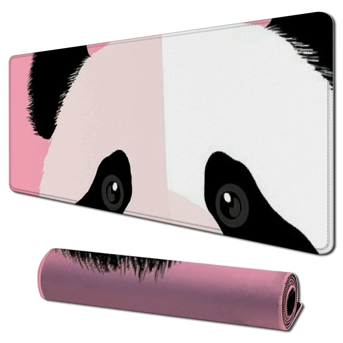 FACANNAP Pink Panda Mouse Pad, Cute Animal Mouse Pad Rectangle Non-Slip ...
