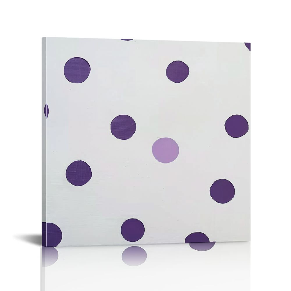 FACANNAP Purple Dark Purple Mauve Polka Dot Wall , sacinora Circle Art ...