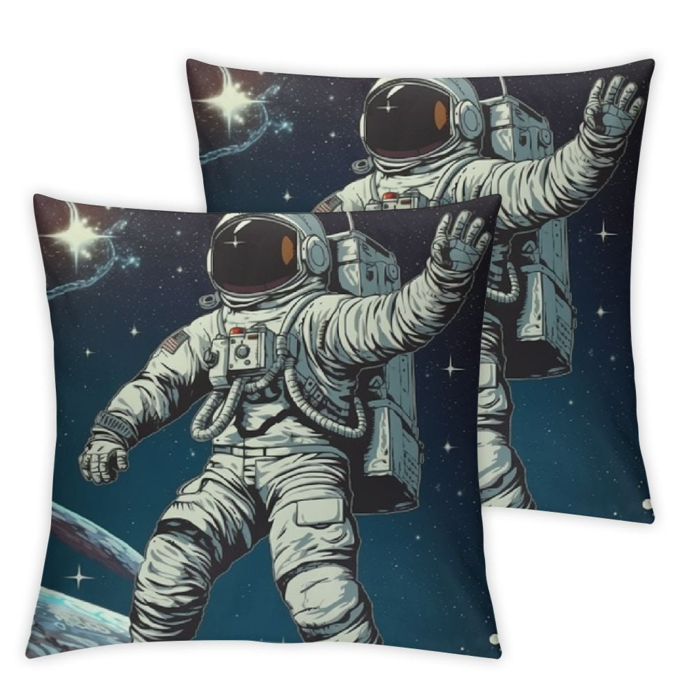 FACANNAP Space Throw Pillow Cover Funny Dabbing Astronaut on Universe ...