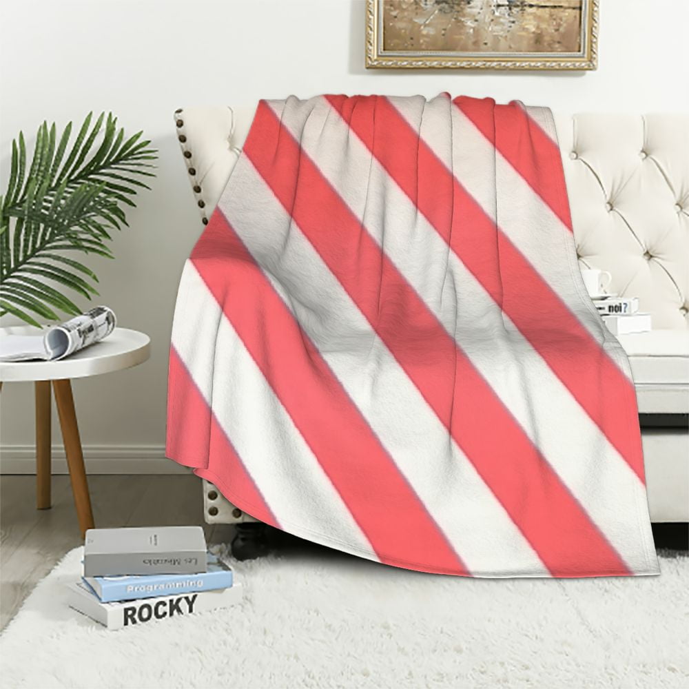FACANNAP Stripes Americo Makk Silk Screen Flannel Blanket Lightweight ...