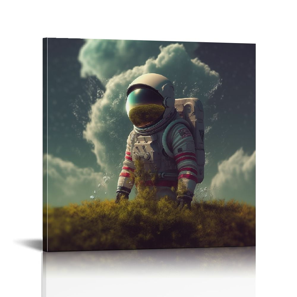 FACANNAP The Mossy Astronaut in Nature Poster – Cool Astronaut Poster ...