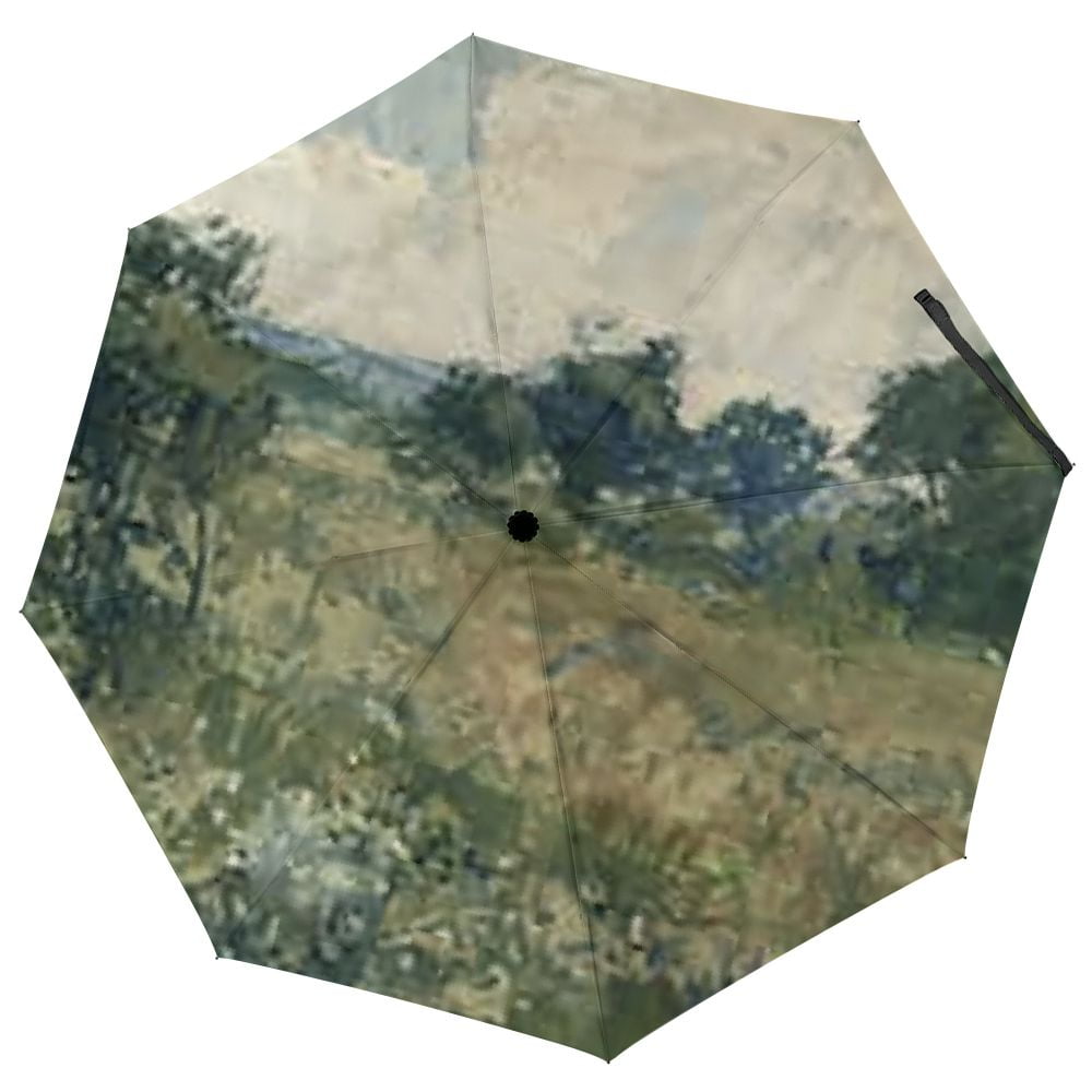 FACANNAP Trees Grass Sky Three-Fold Automatic Umbrella For Outdoor ...