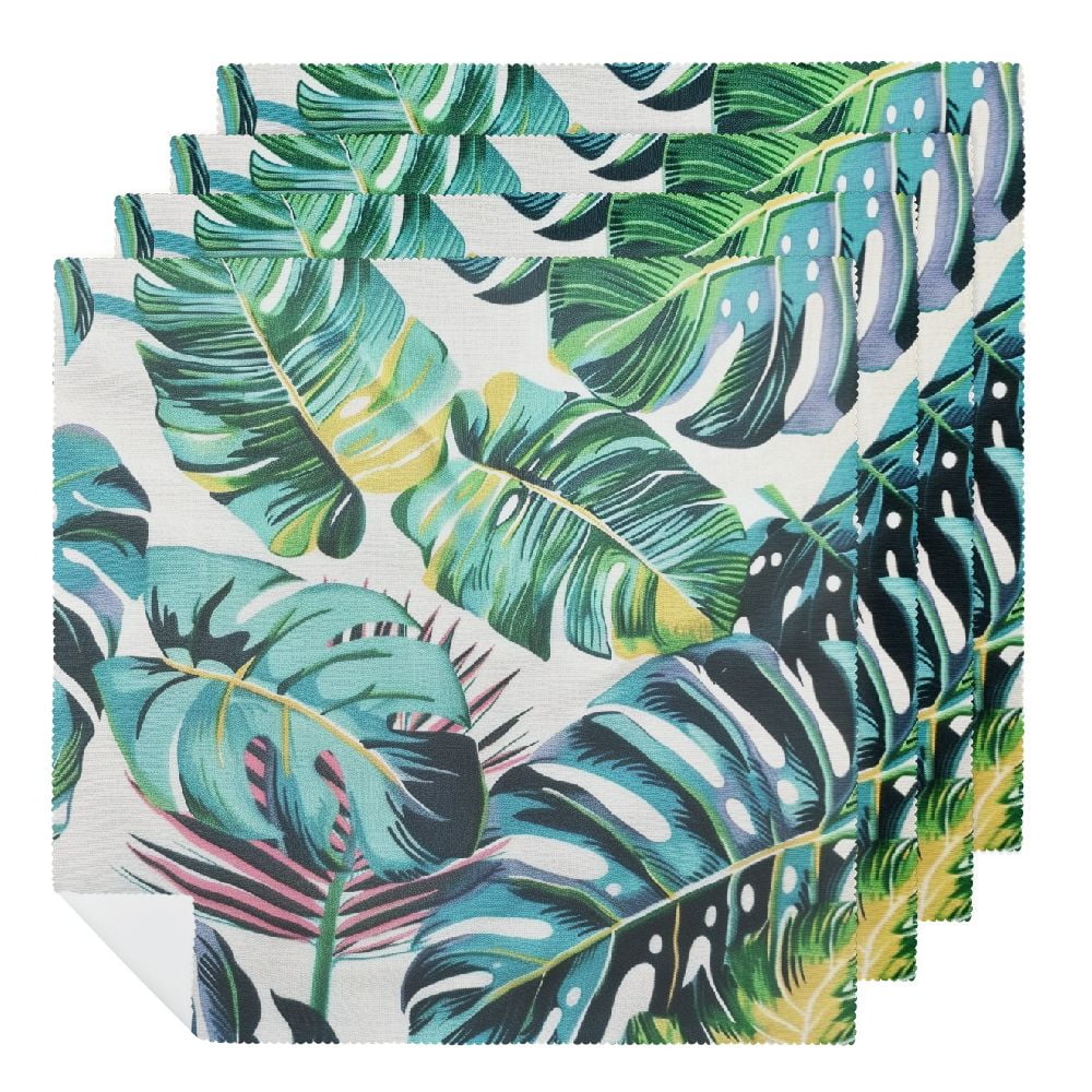 FACANNAP Tropical Plam Paper Napkins-Green Hawaiian Luau Leaf Beverage ...