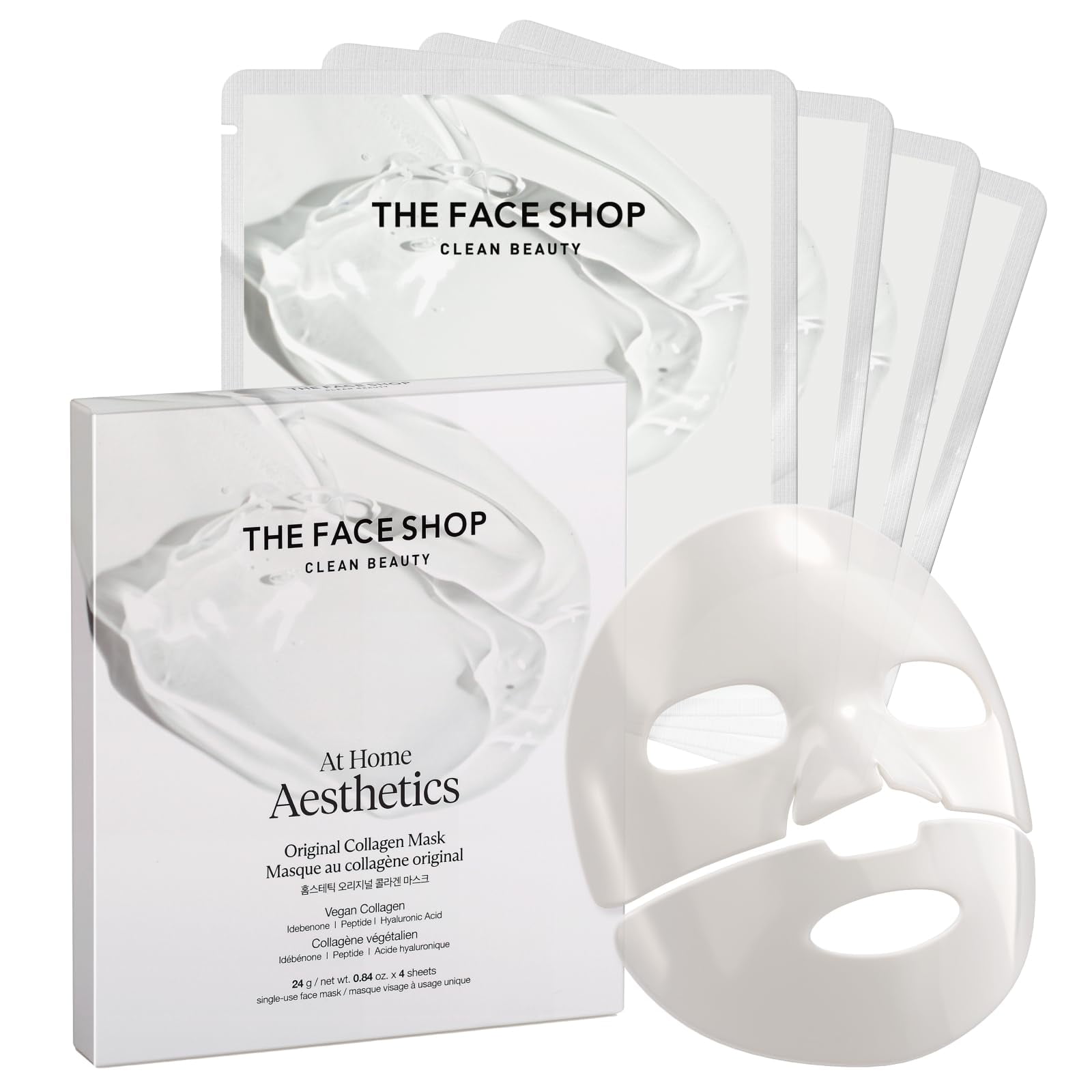 THE FACE SHOP Original IFF17 Vegan Collagen Face Mask, Korean Glass ...