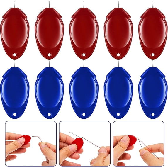 FACEGA 10 Hand Sewing Needle Threaders,DIY Plastic Loop Threader,Hand ...
