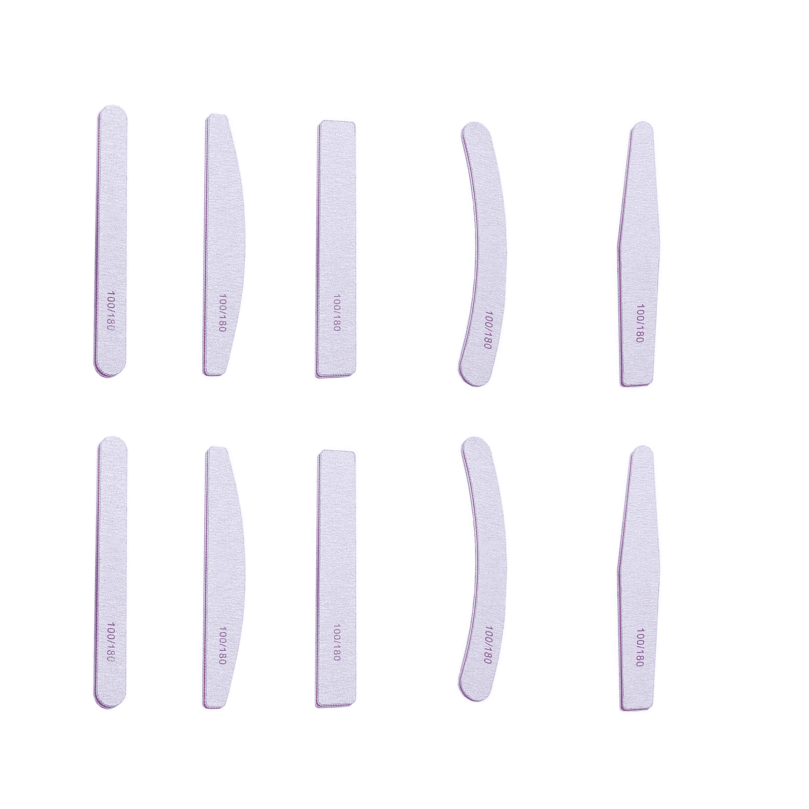 FACEGA 10 Pcs Nail File,Dual Grit Nail Files and Buffers,Fine Side ...