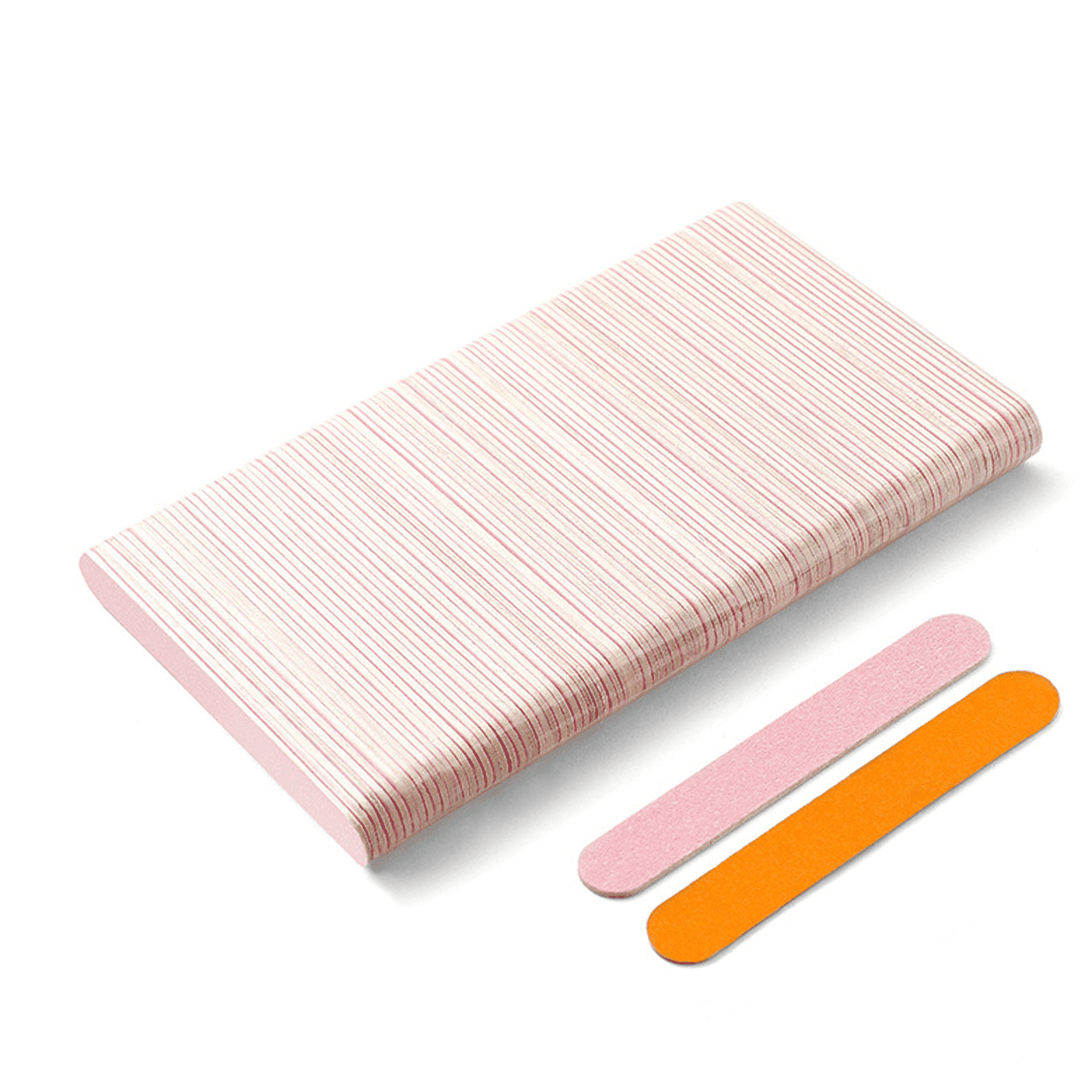 FACEGA 100 Pcs Nail File,Eco-Friendly Wood with Coarse and Fine Grits ...