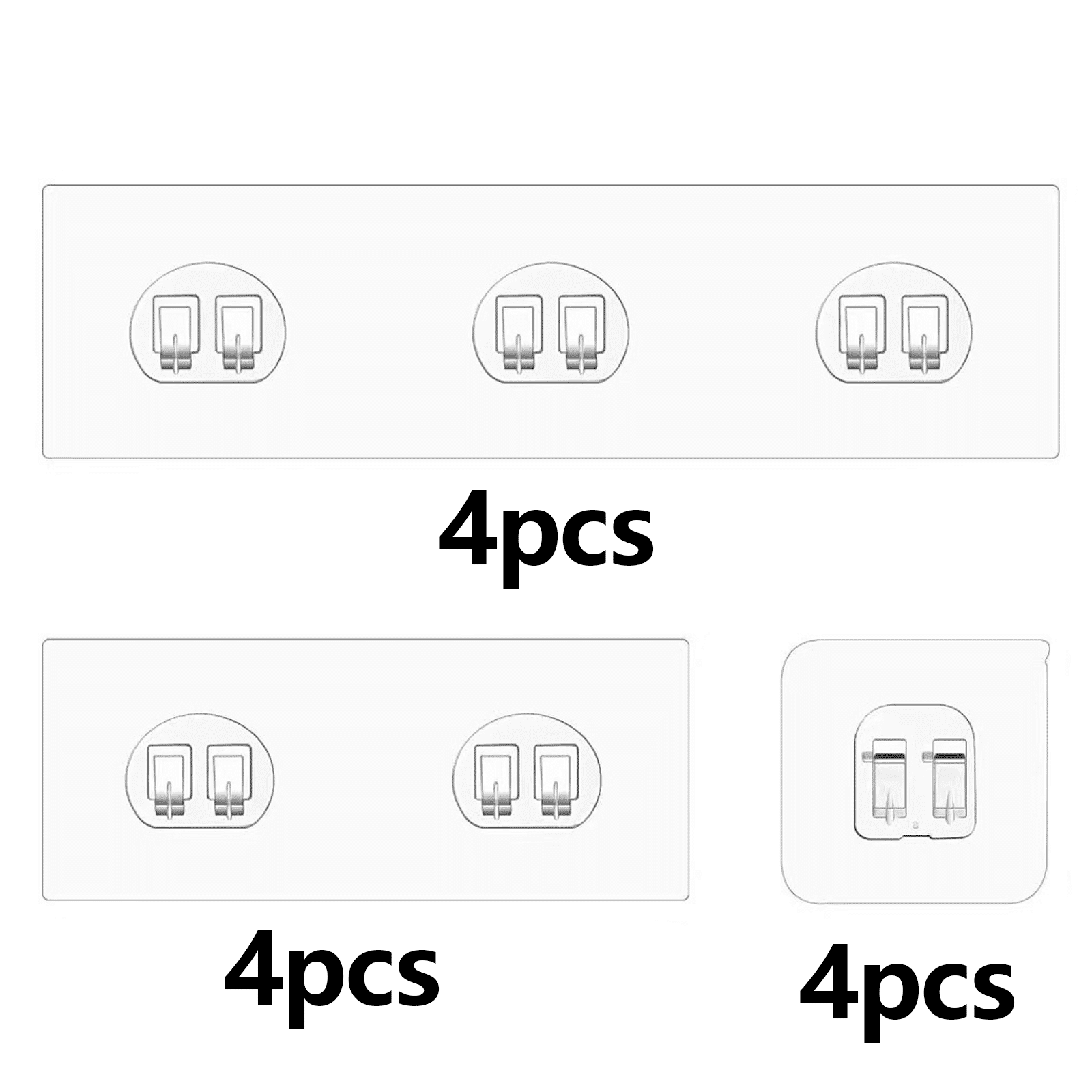 FACEGA 12 Pcs Hand Towel Holder,Modern Design Shower Hooks for Inside Shower,Transparent ...