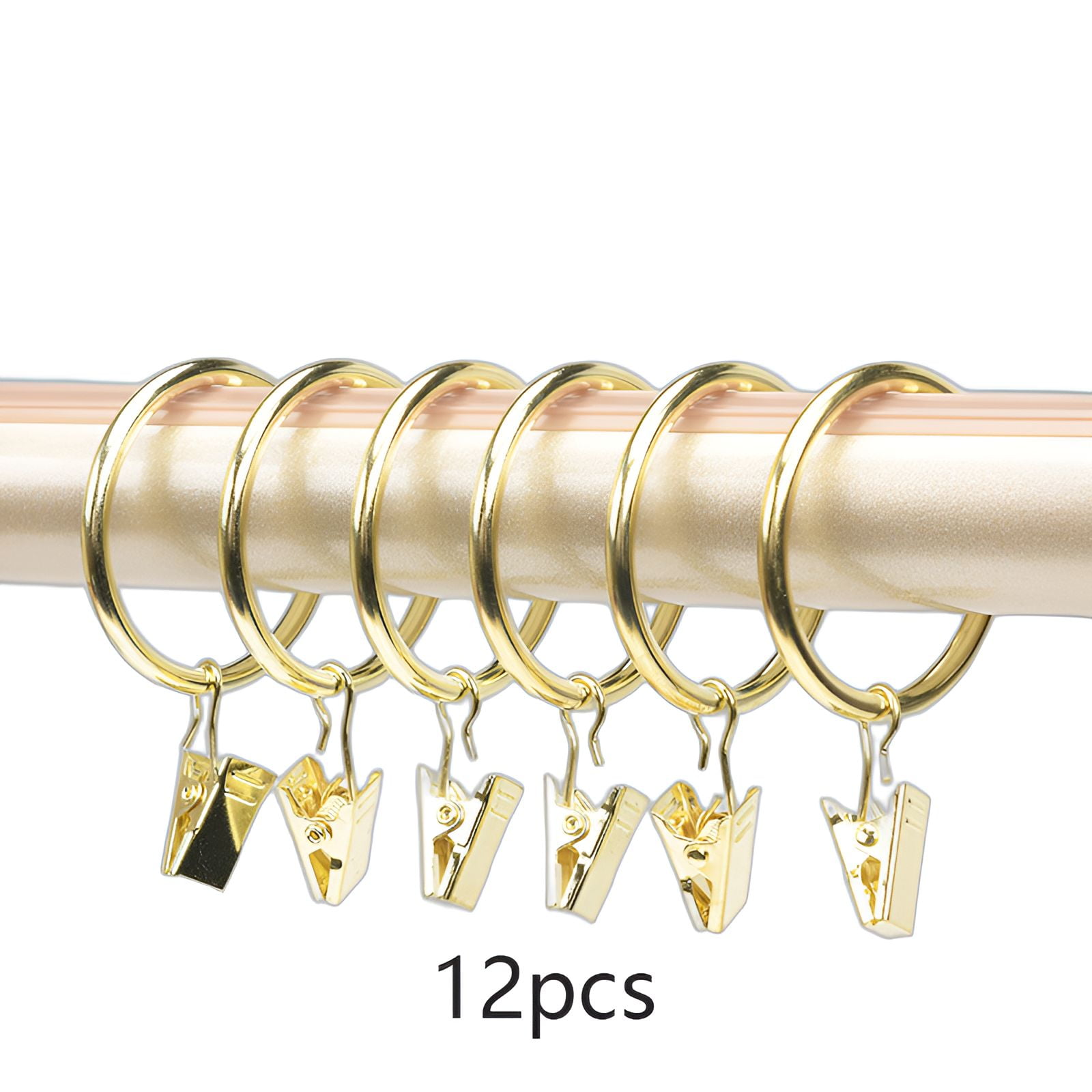 FACEGA 12Pcs Curtain Rings Elegant Look Curtain Clips Thicker Build ...