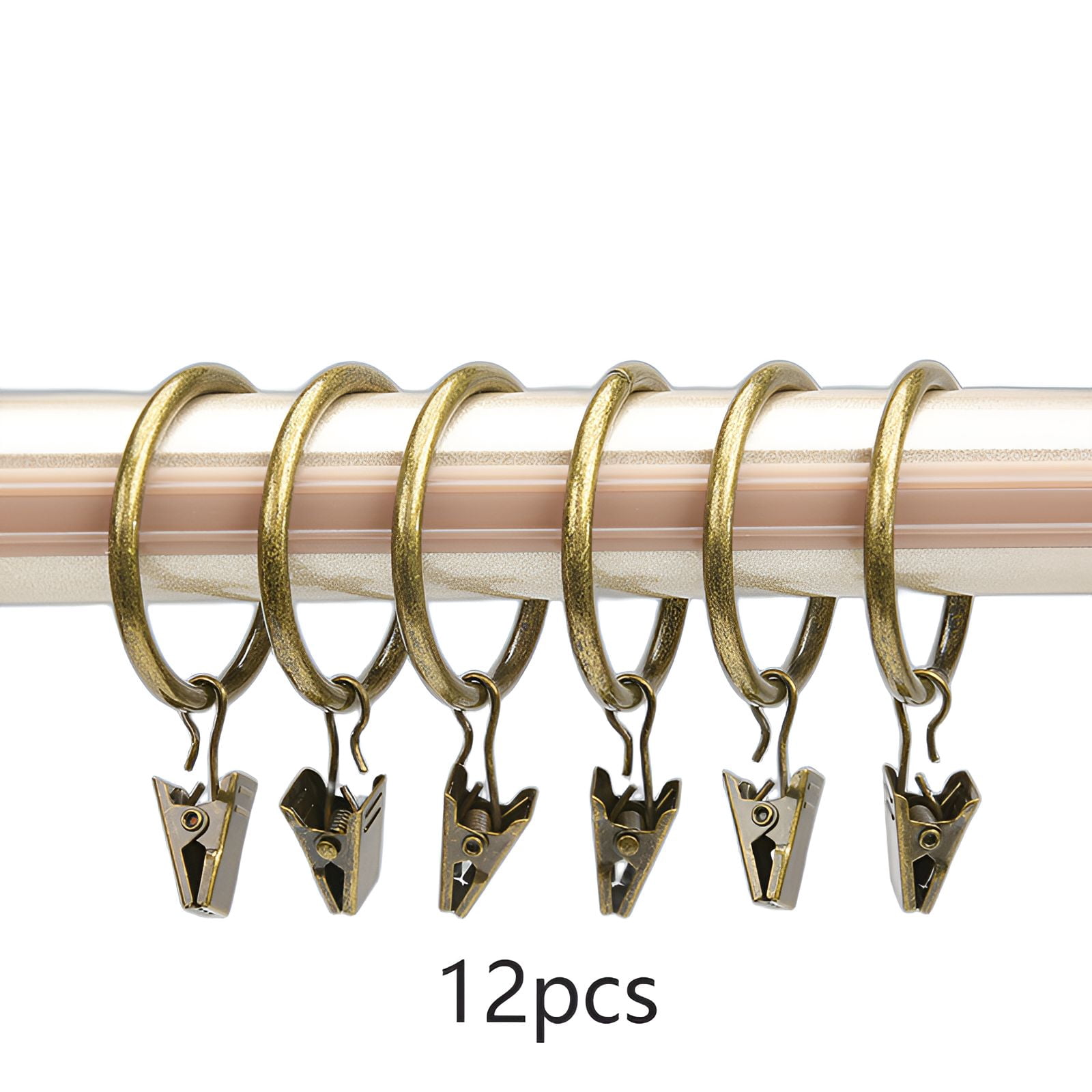 FACEGA 12Pcs Curtain Rings Elegant Look Curtain Clips Thicker Build ...