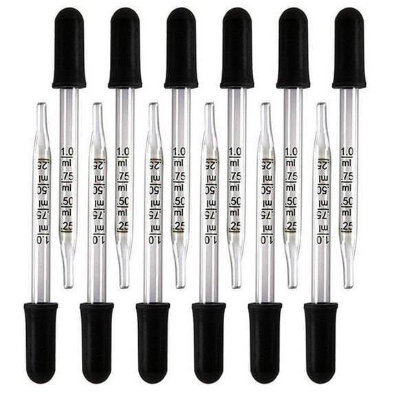 FACEGA 12Pcs Droppers for Oils Clear Graduations Medicine Dropper Soft ...