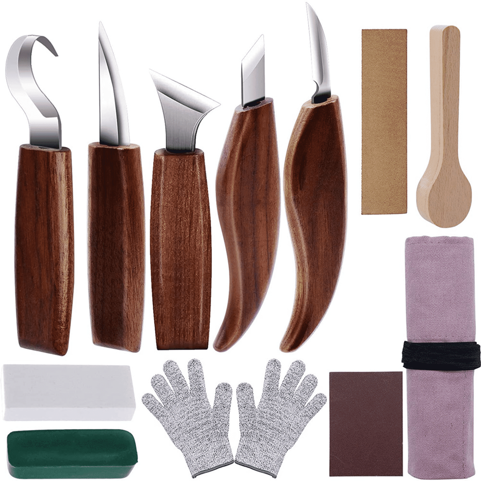 FACEGA 12Pcs Wood Carving Kit,High Hardness Wood Carving Tools,Wooden ...