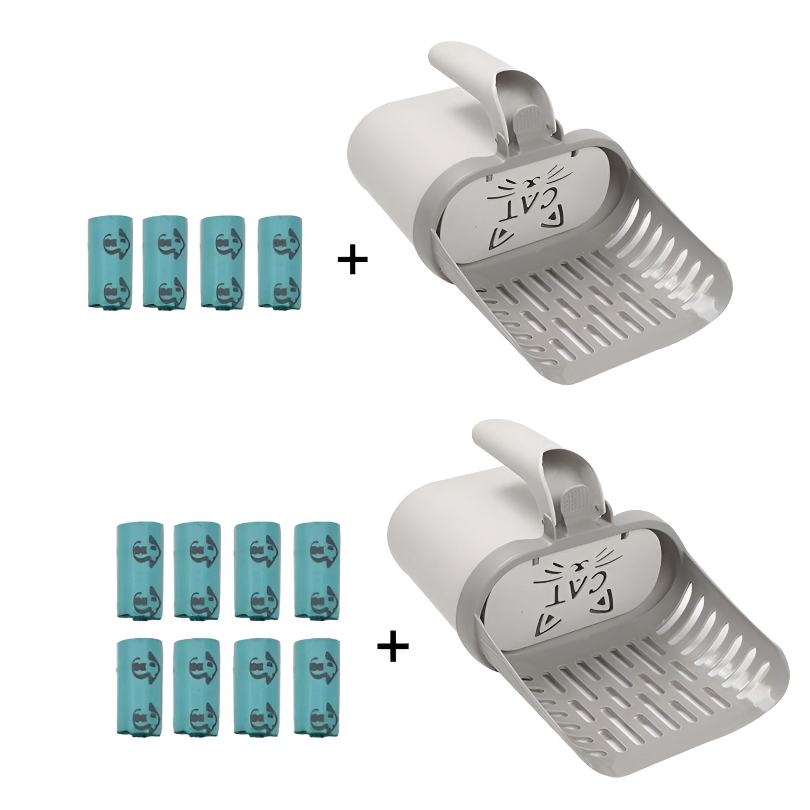 FACEGA 16Pcs Cat Scooper for Litter Box,Detachable Structure Cat Litter ...