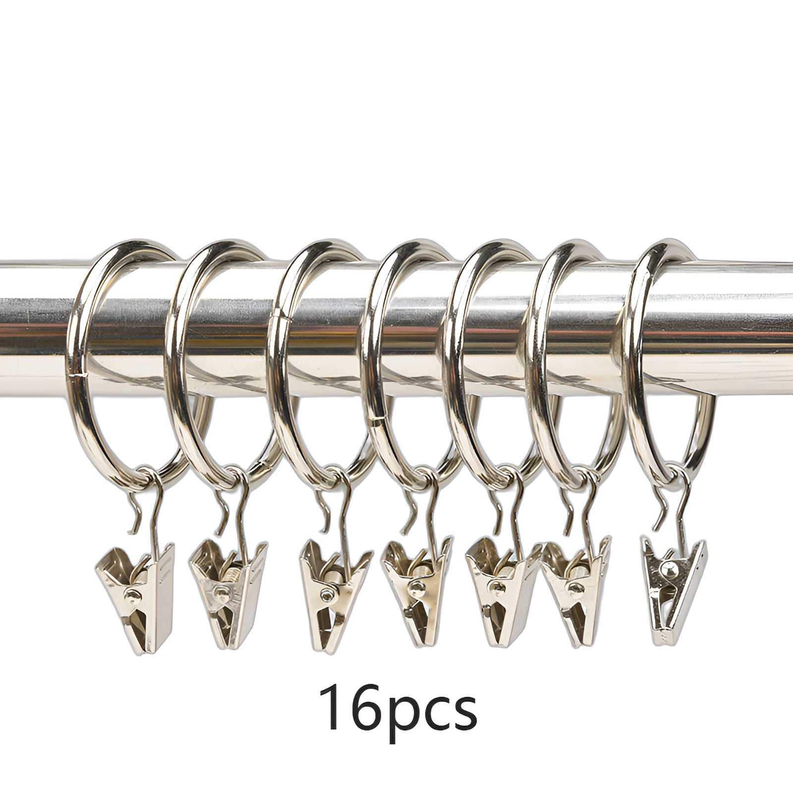 FACEGA 16Pcs Curtain Rings Elegant Look Curtain Clips Thicker Build ...