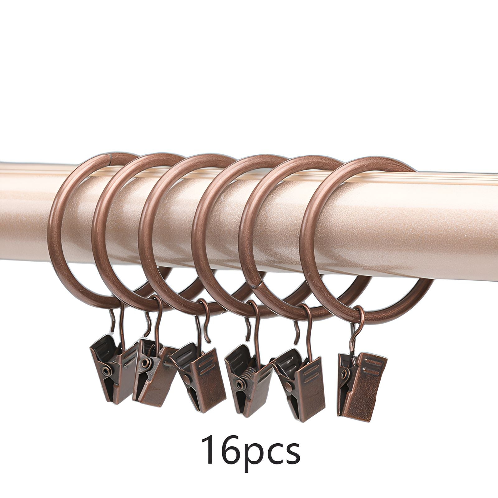 FACEGA 16Pcs Curtain Rings Quick Install Curtain Hangers Clips Fits ...
