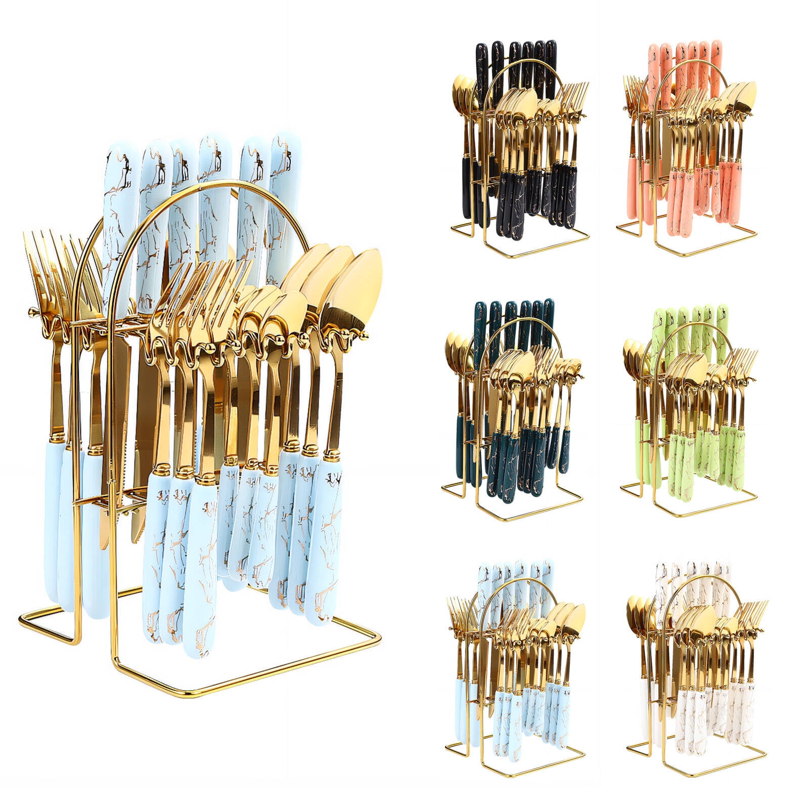 FACEGA 24Pcs Spoons and Forks Set,Durable Cutlery Spoon and Fork Set ...