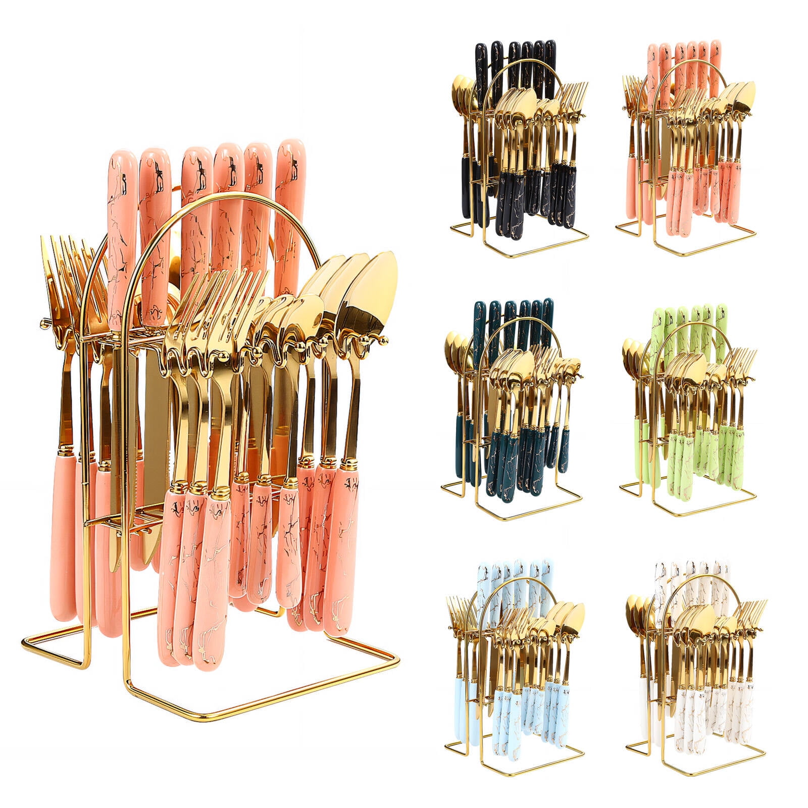 FACEGA 24Pcs Spoons and Forks Set,High-Quality Stainless Steel Spoon ...