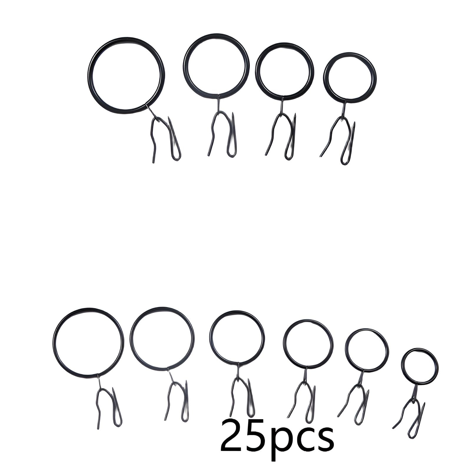 FACEGA 25Pcs Curtain Rings No Rusting Curtain Hangers Clips Fine Craft ...