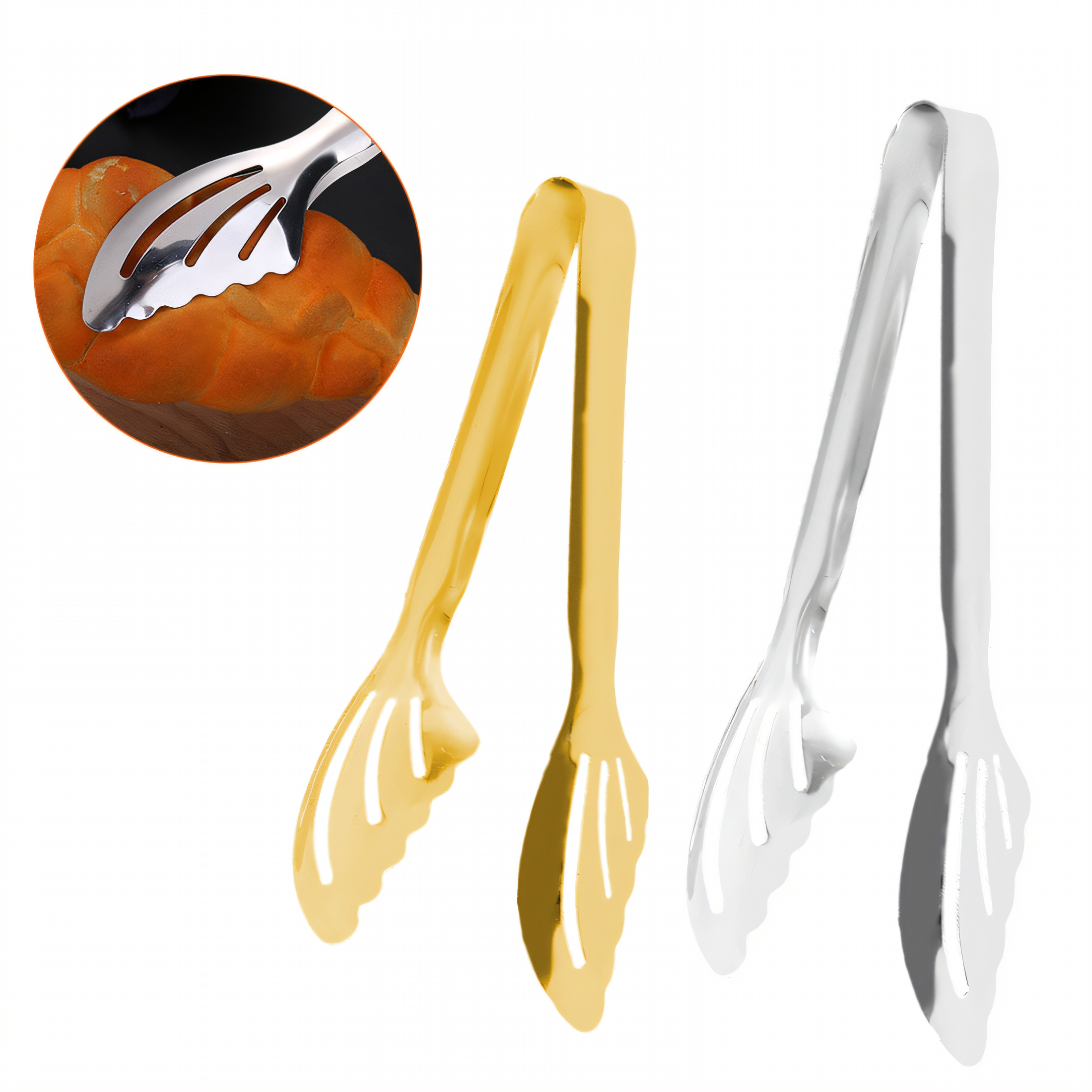 FACEGA 2Pcs Metal Tongs,Butterfly Design Stainless Steel Cooking Tongs ...