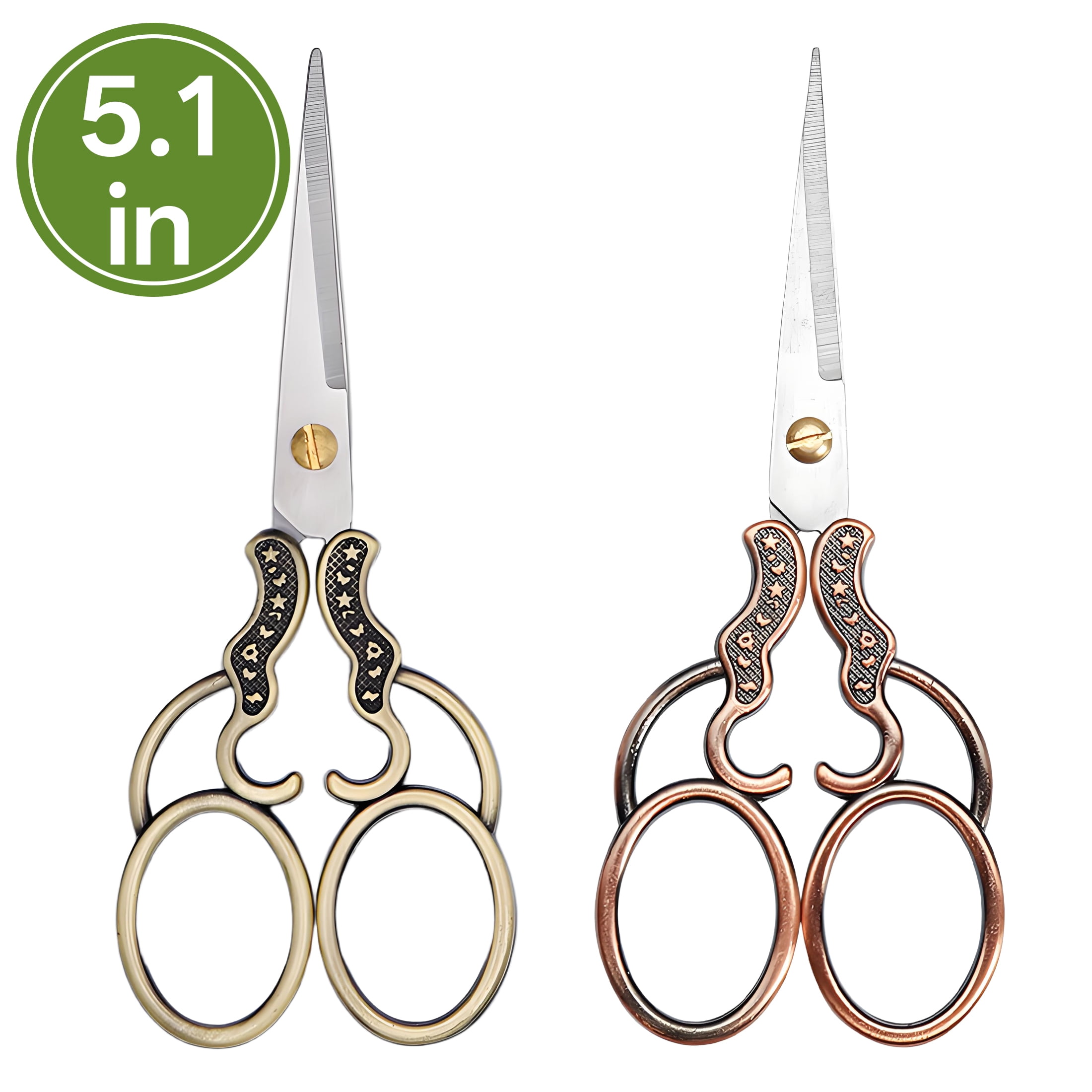 FACEGA 2Pcs Scissors All Purpose,Pointed 5.1" Mini Scissors,Carved ...