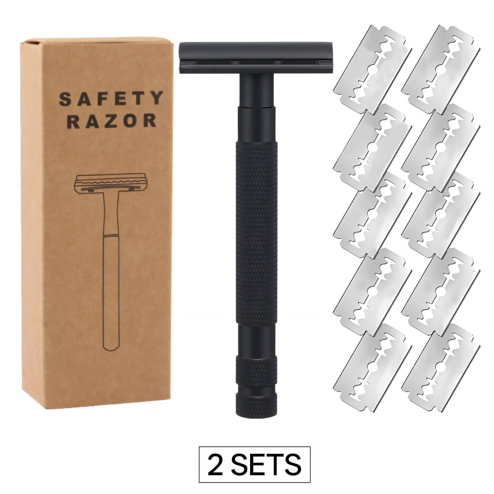 FACEGA 2Pcs Single Blade Razors for Men,Comfortable Grip Safety Razor ...