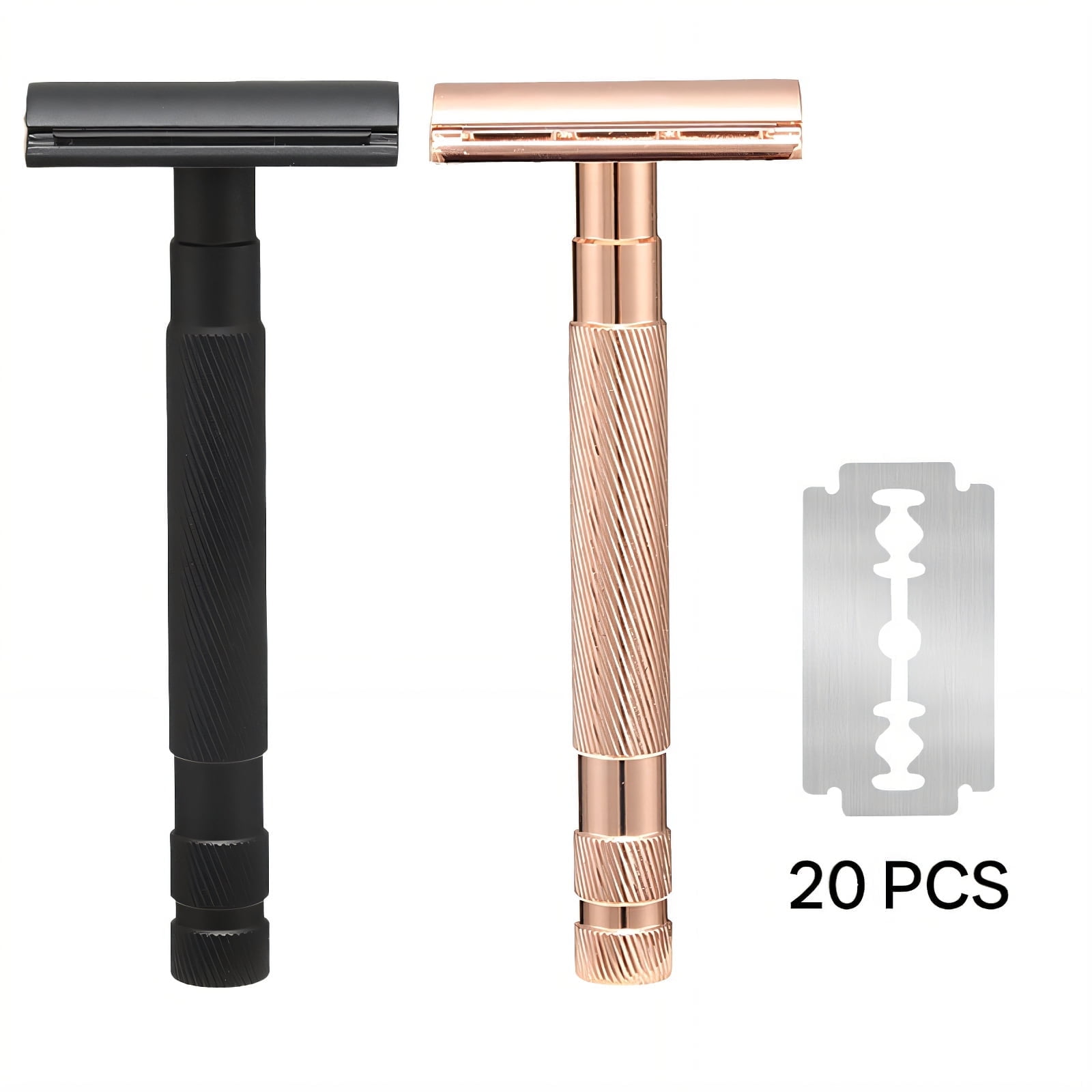 FACEGA 2PCS Single Blade Razors for Men,Safety Razor,Anti-Slip Base One ...