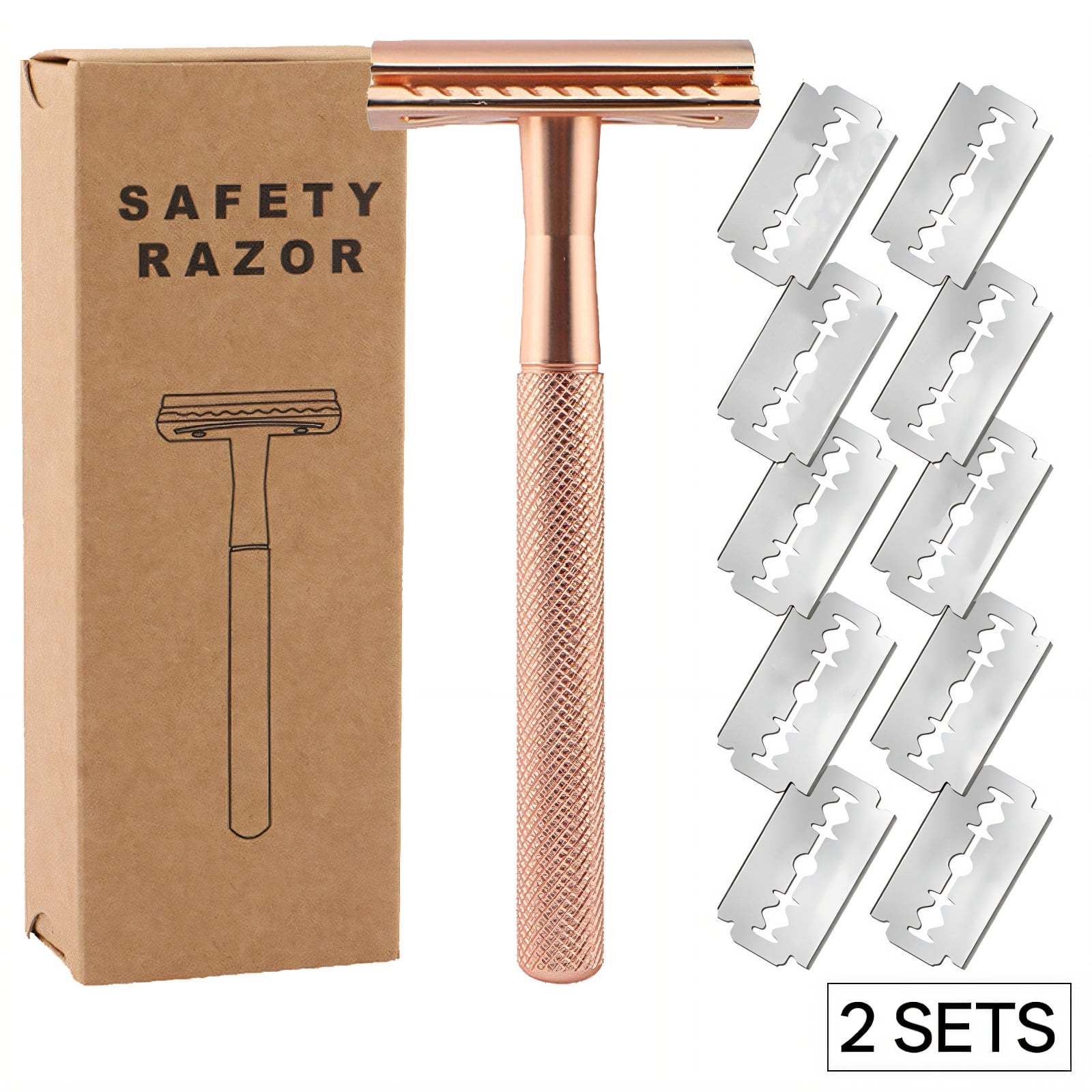 FACEGA 2PCS Single Blade Razors for Men,Guarded Blade Tip Safety Razor ...