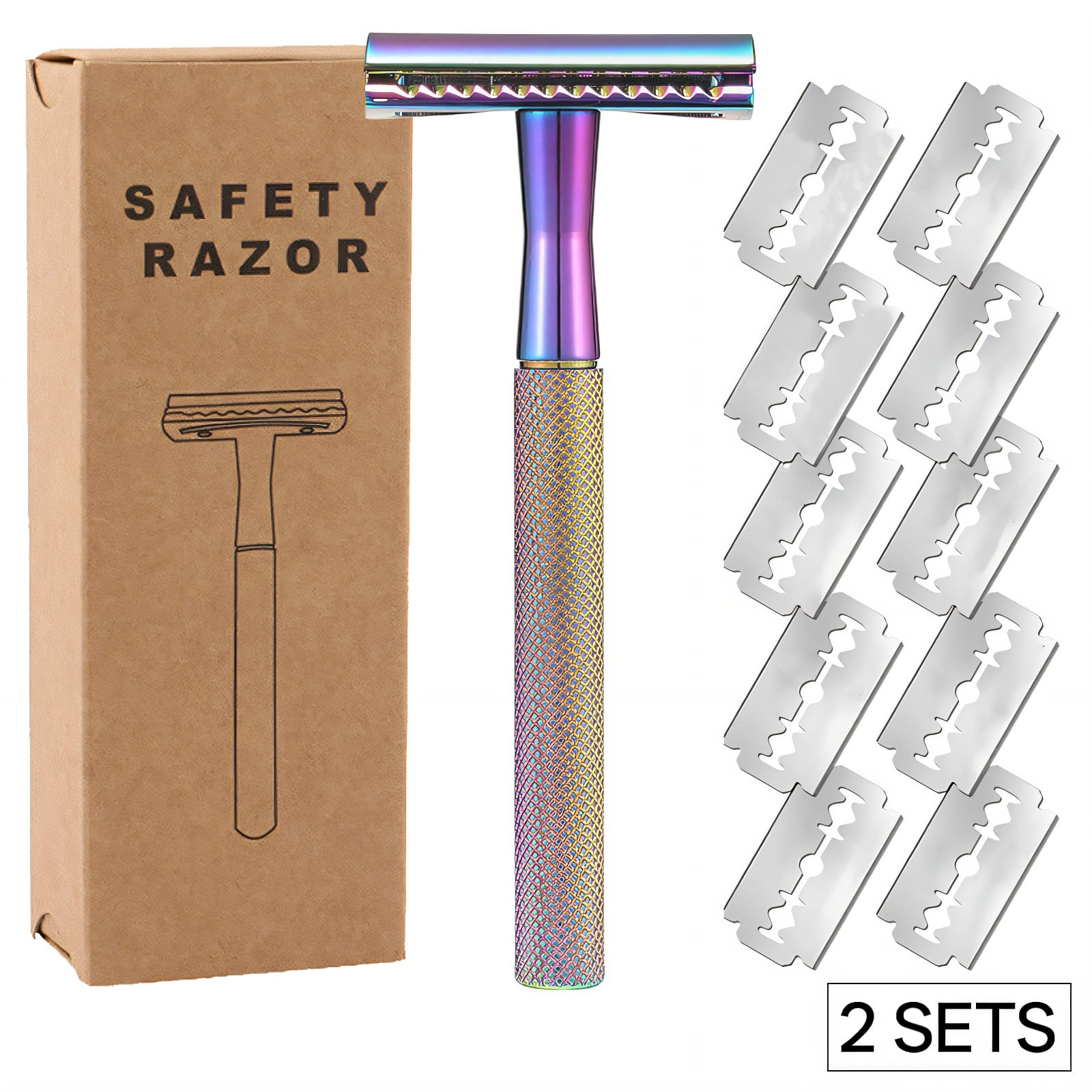 FACEGA 2Pcs Single Blade Razors for Men,Reversible Edge Safety Razor ...