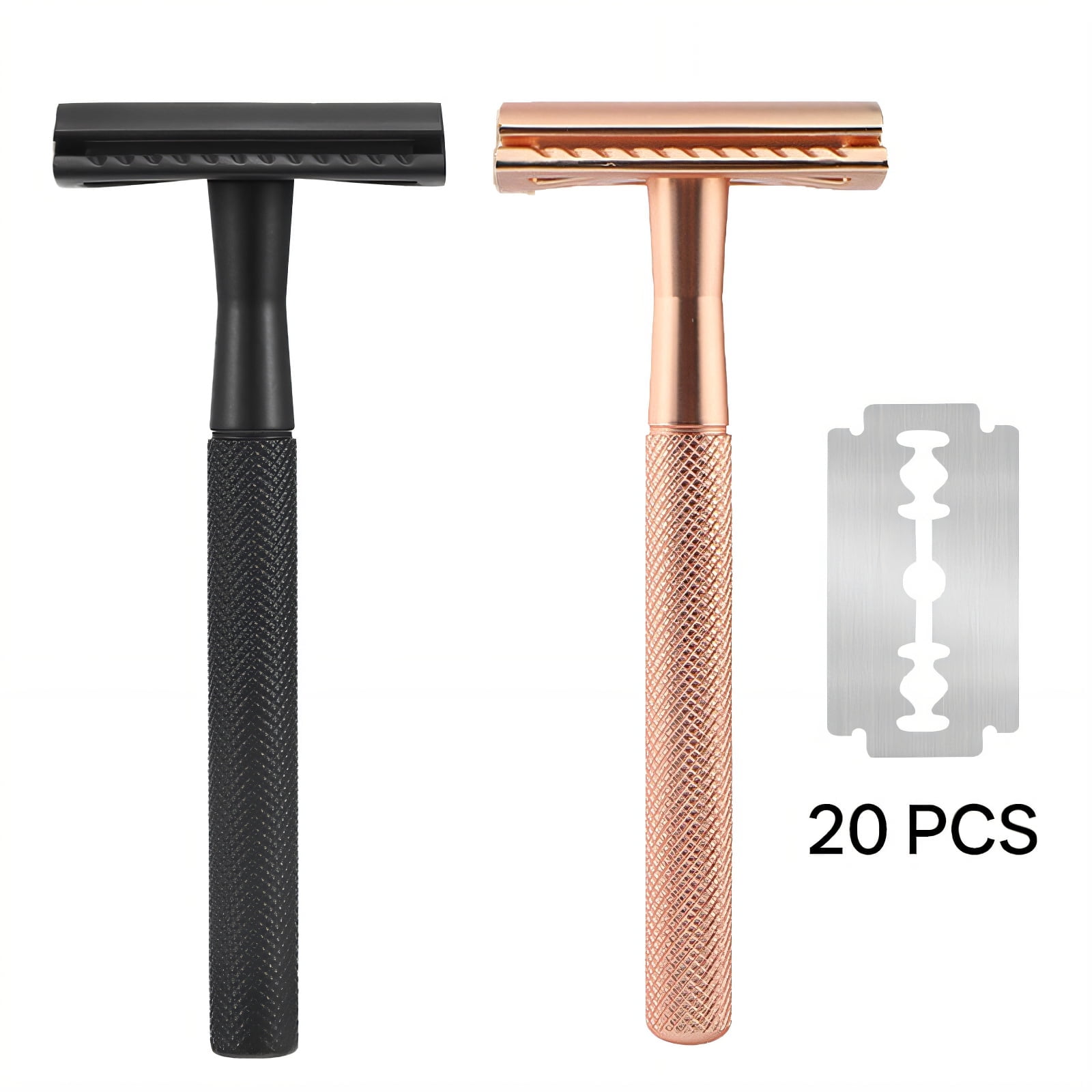 FACEGA 2Pcs Single Blade Razors for Men,Slip-Free Hold Safety Razor ...