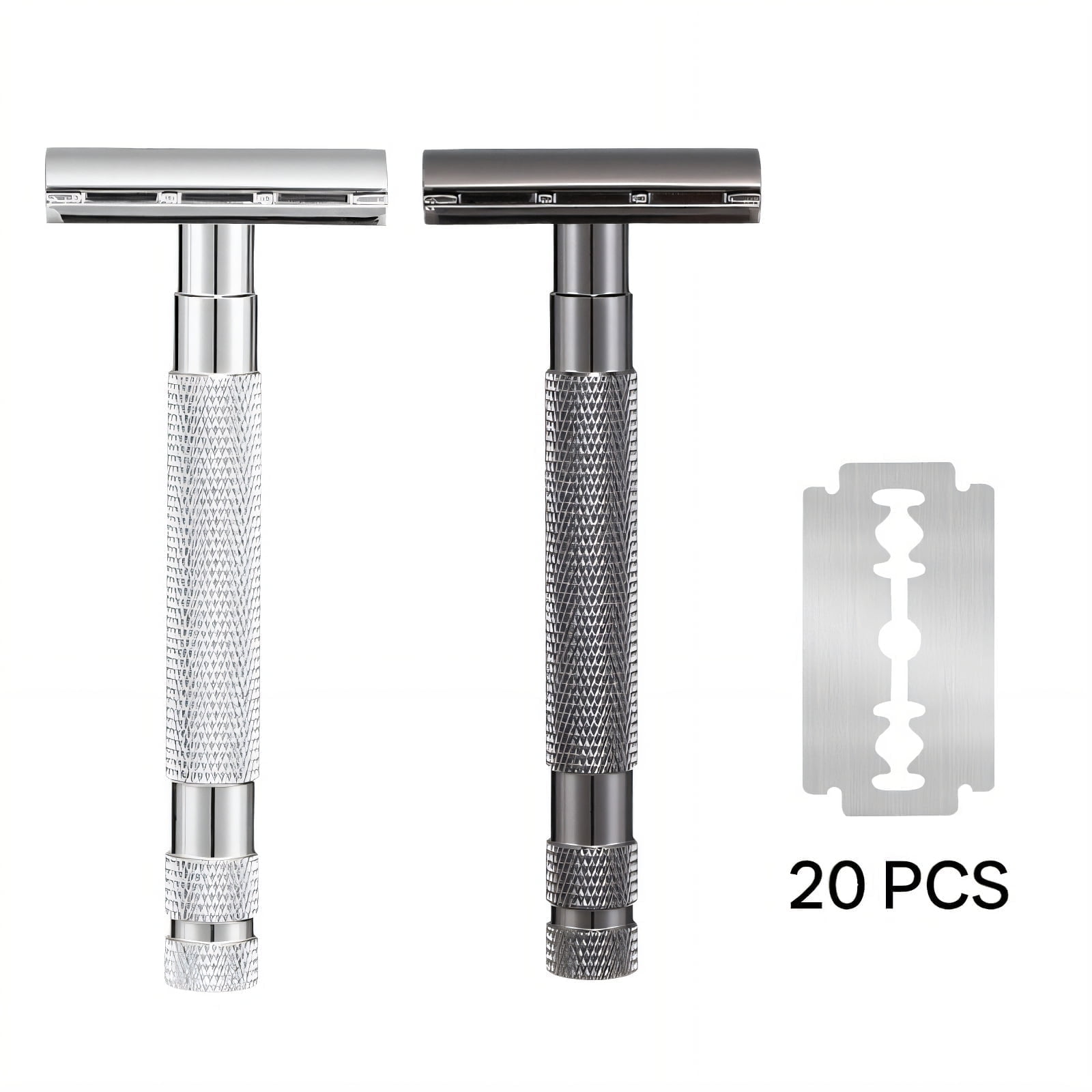 FACEGA 2PCS Single Blade Razors for Men,Solid Metal Safety Razor,One ...