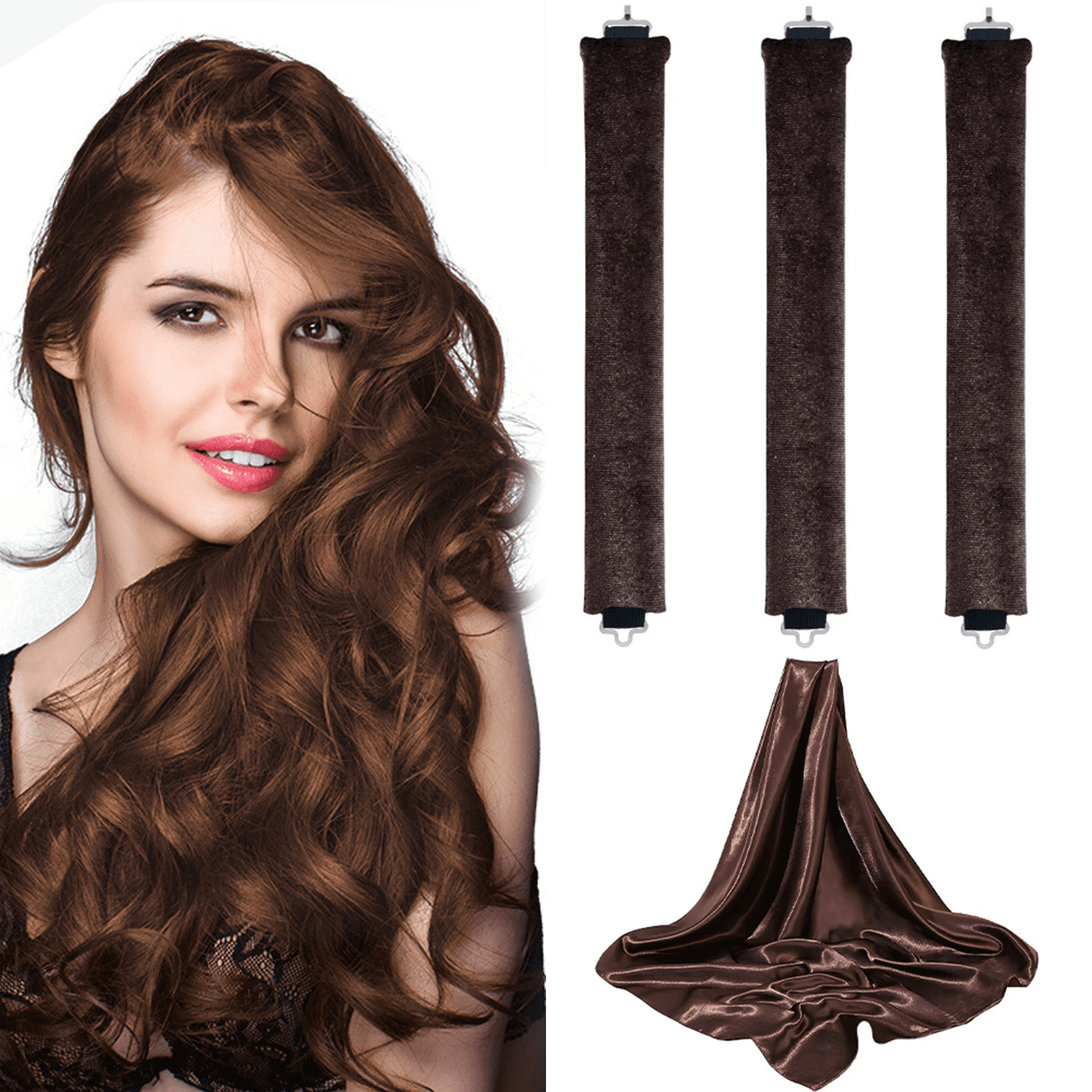 FACEGA 3 Pcs Hair Rollers Heatless Hair Curler for All Hair Types with ...