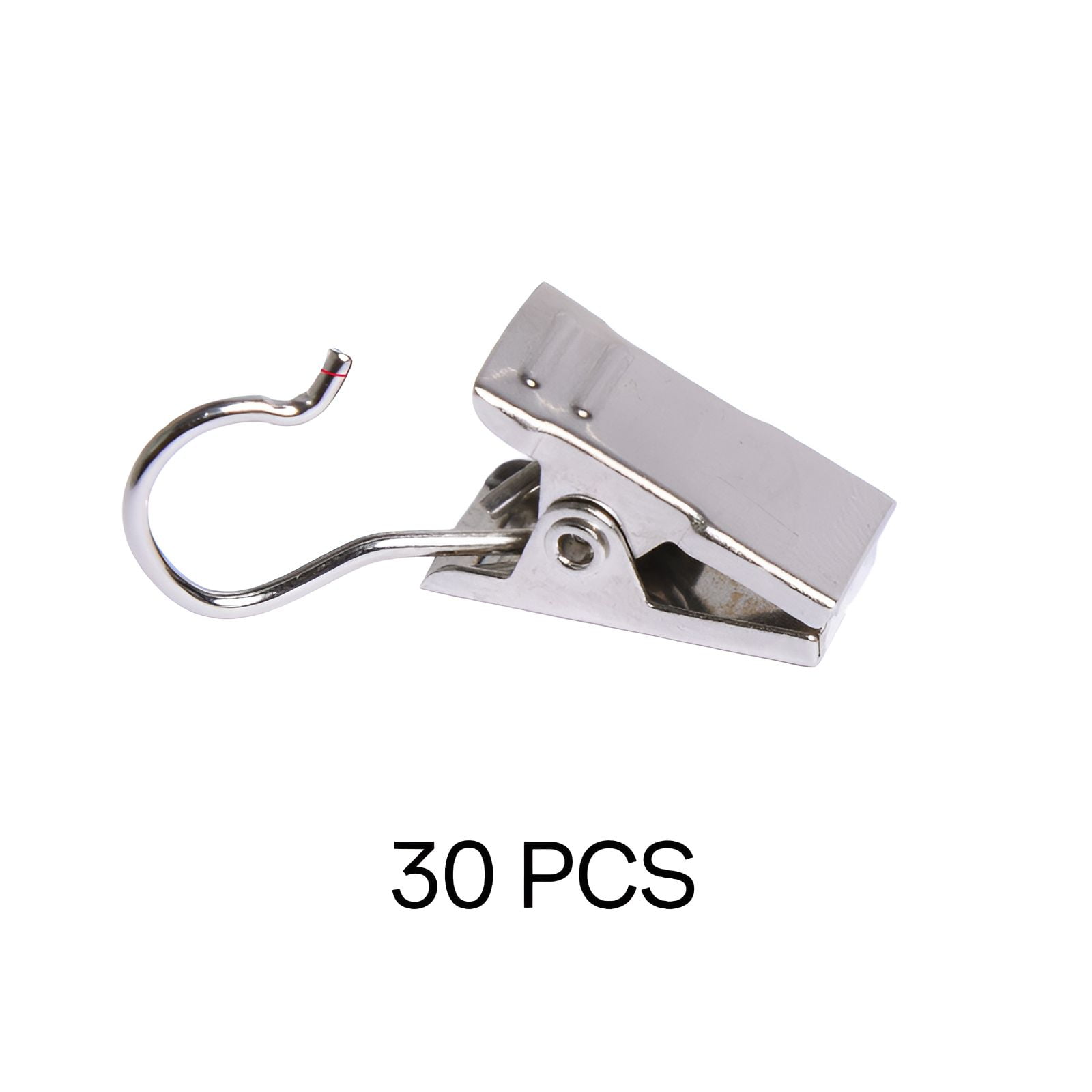 FACEGA 30Pcs Curtain Rings Firm Hold Curtain Clips Smooth Touch Metal ...