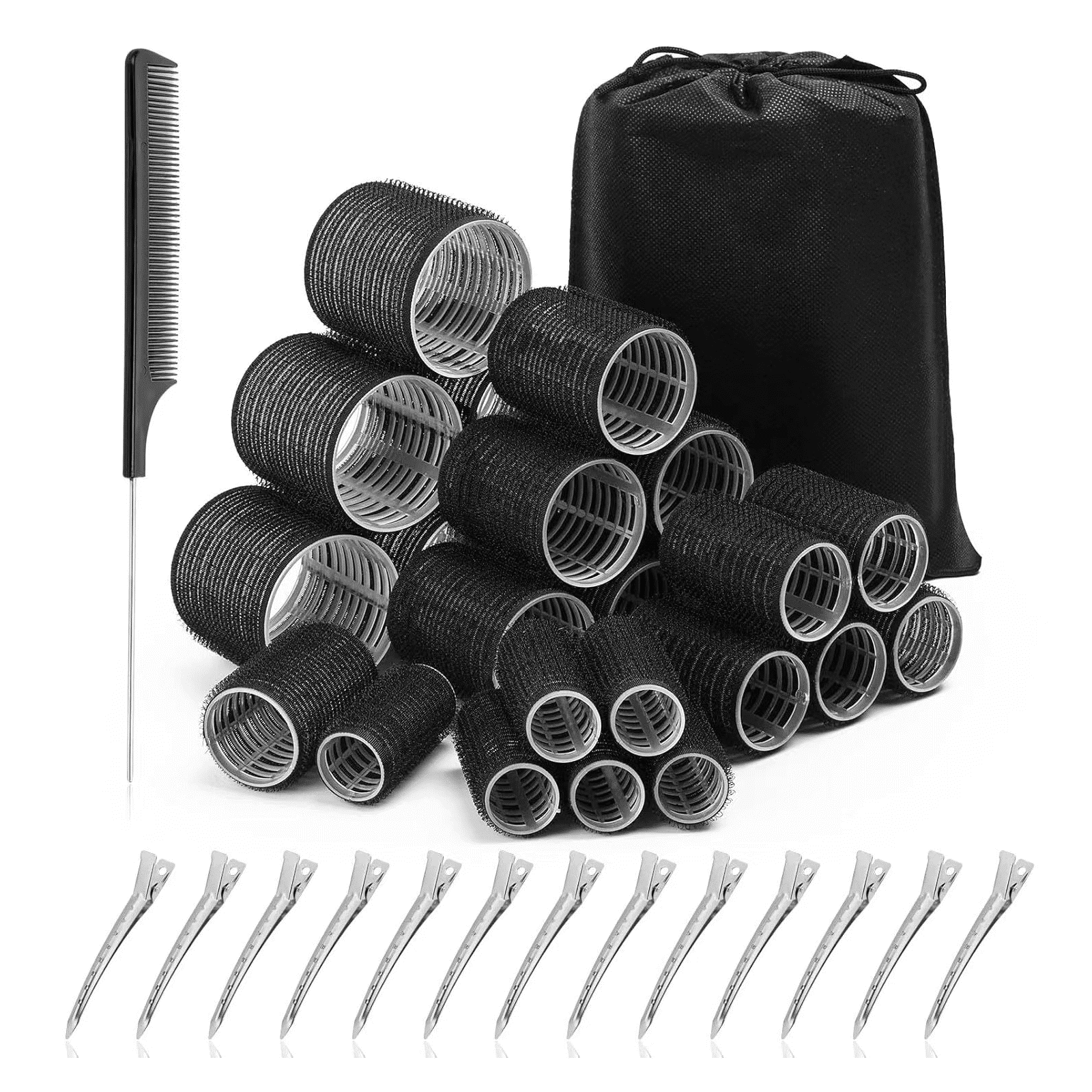 FACEGA 33Pcs Heatless Hair Curler Quick and Easy Use Heatless Curls ...