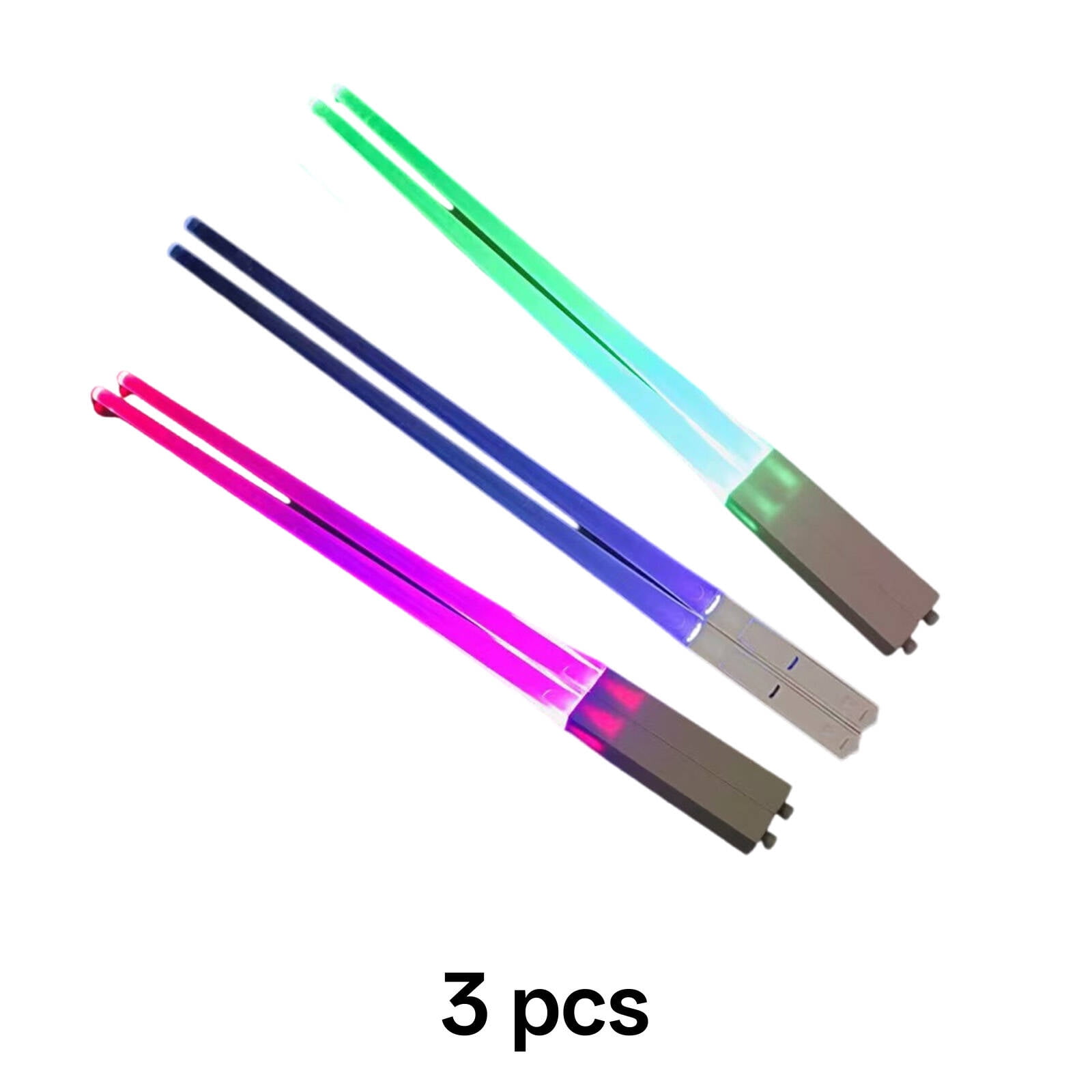 FACEGA 3Pcs Chop Sticks Led-Lit Lightsaber Chopsticks Barbecue Luminous ...