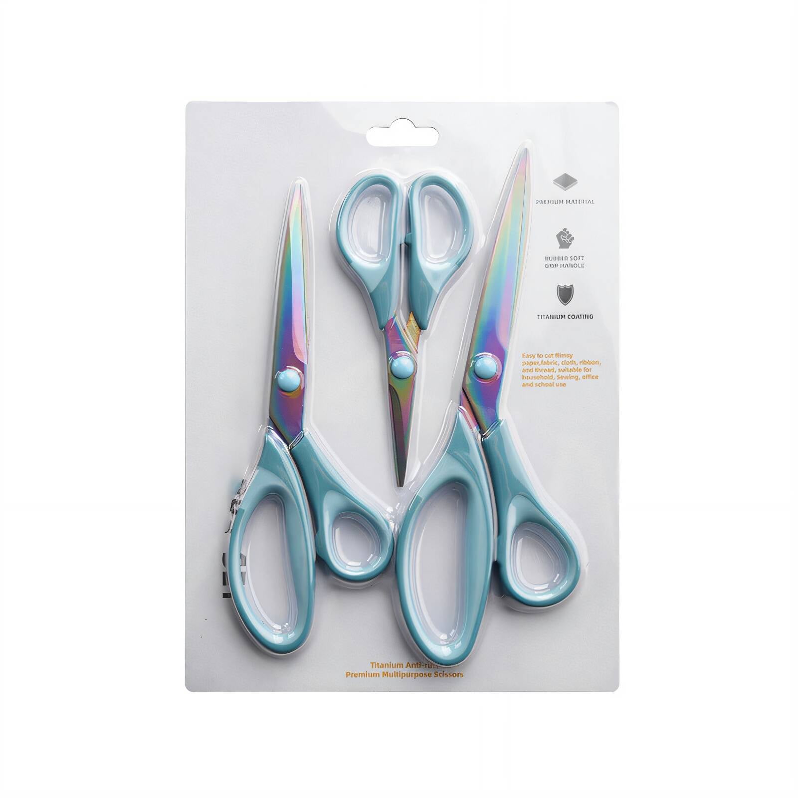 FACEGA 3Pcs Fabric Scissors Rounded Blade Sewing Scissors for Office ...